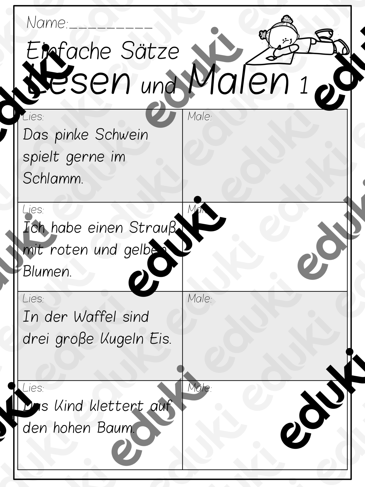 Lesen und Malen – Unterrichtsmaterial im Fach Deutsch