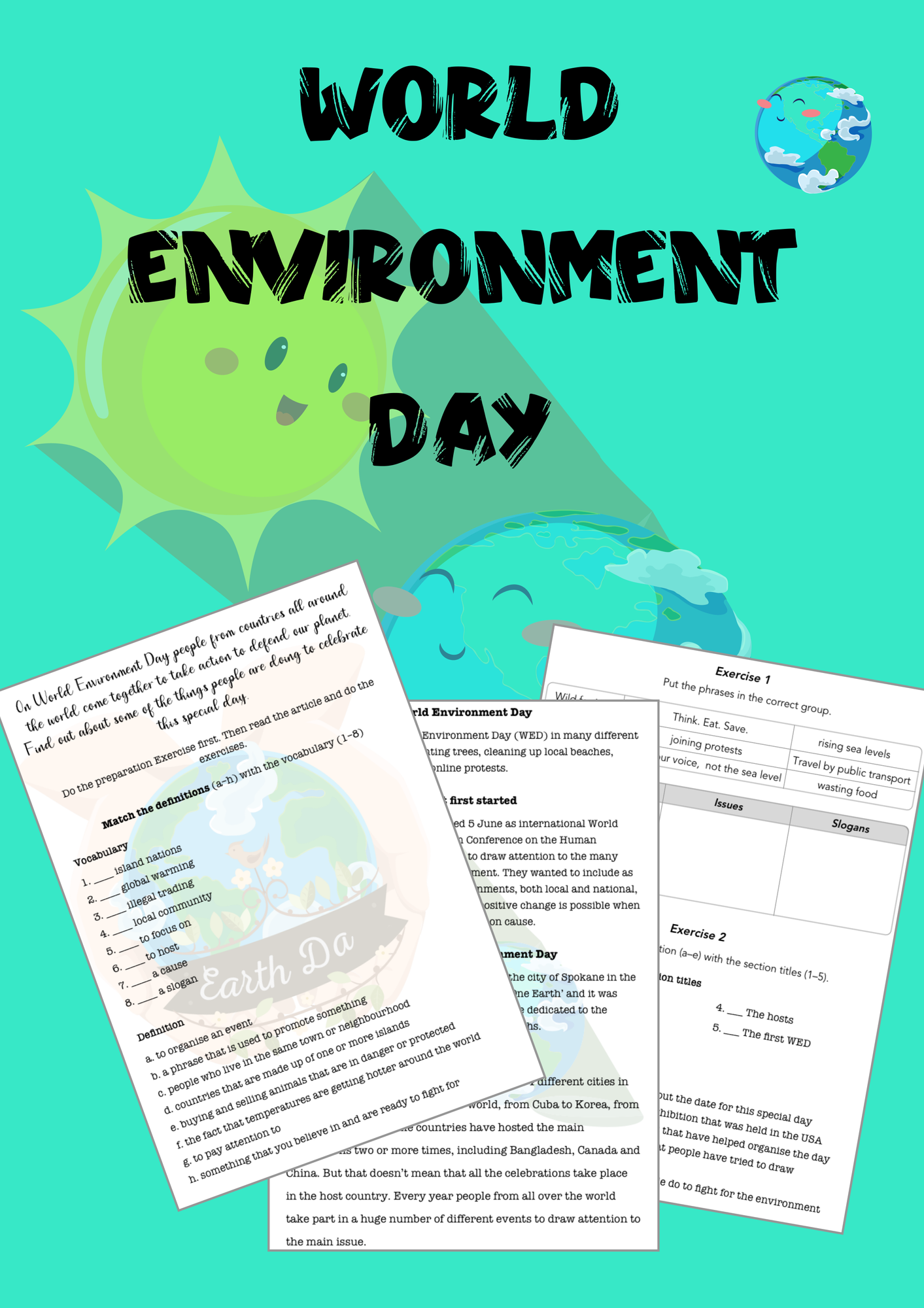 World Environment Day: Match games / Día mundial del medio ambiente ...