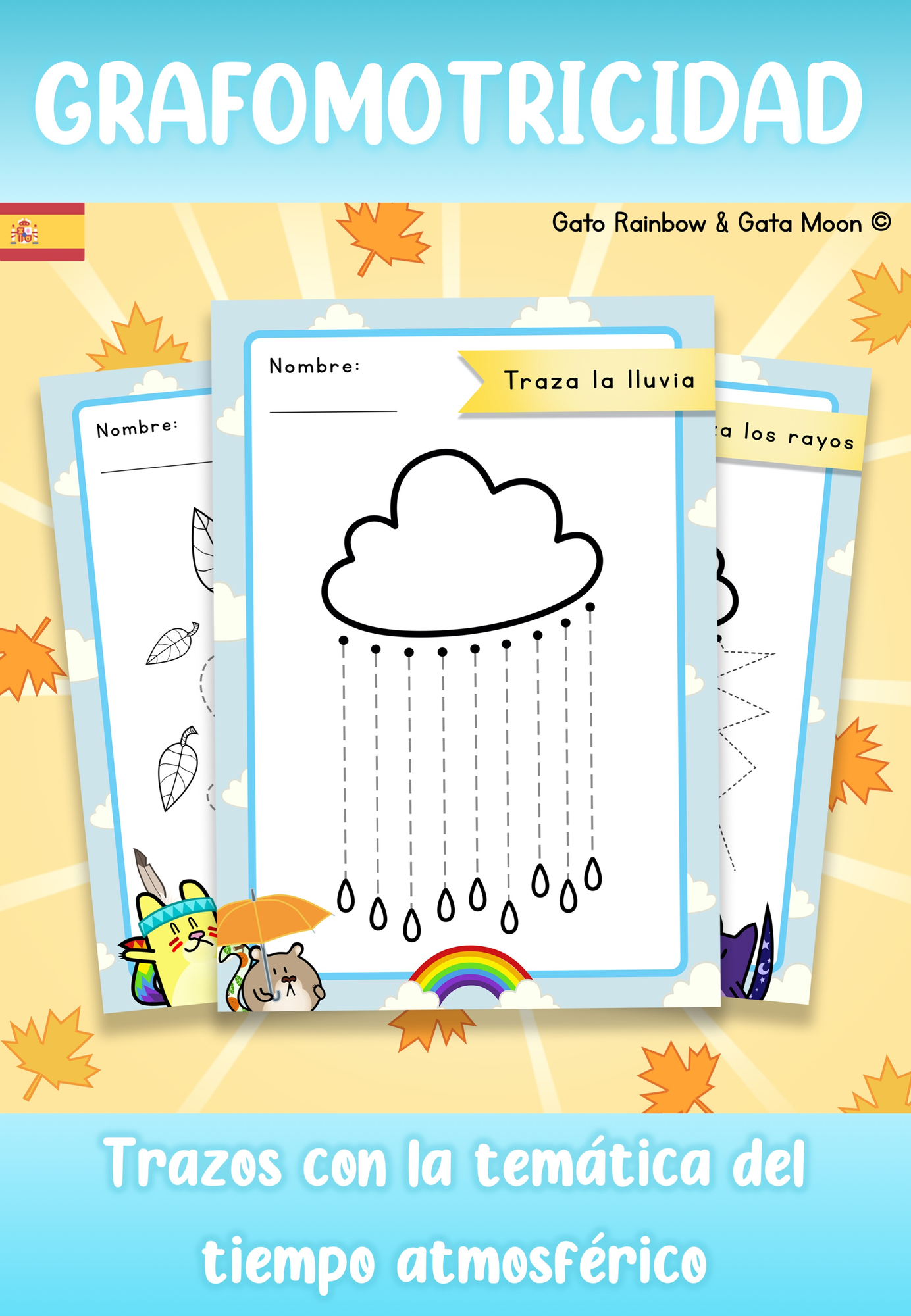 Actividades sobre EL TIEMPO: grafomotricidad y vocabulario - material ...