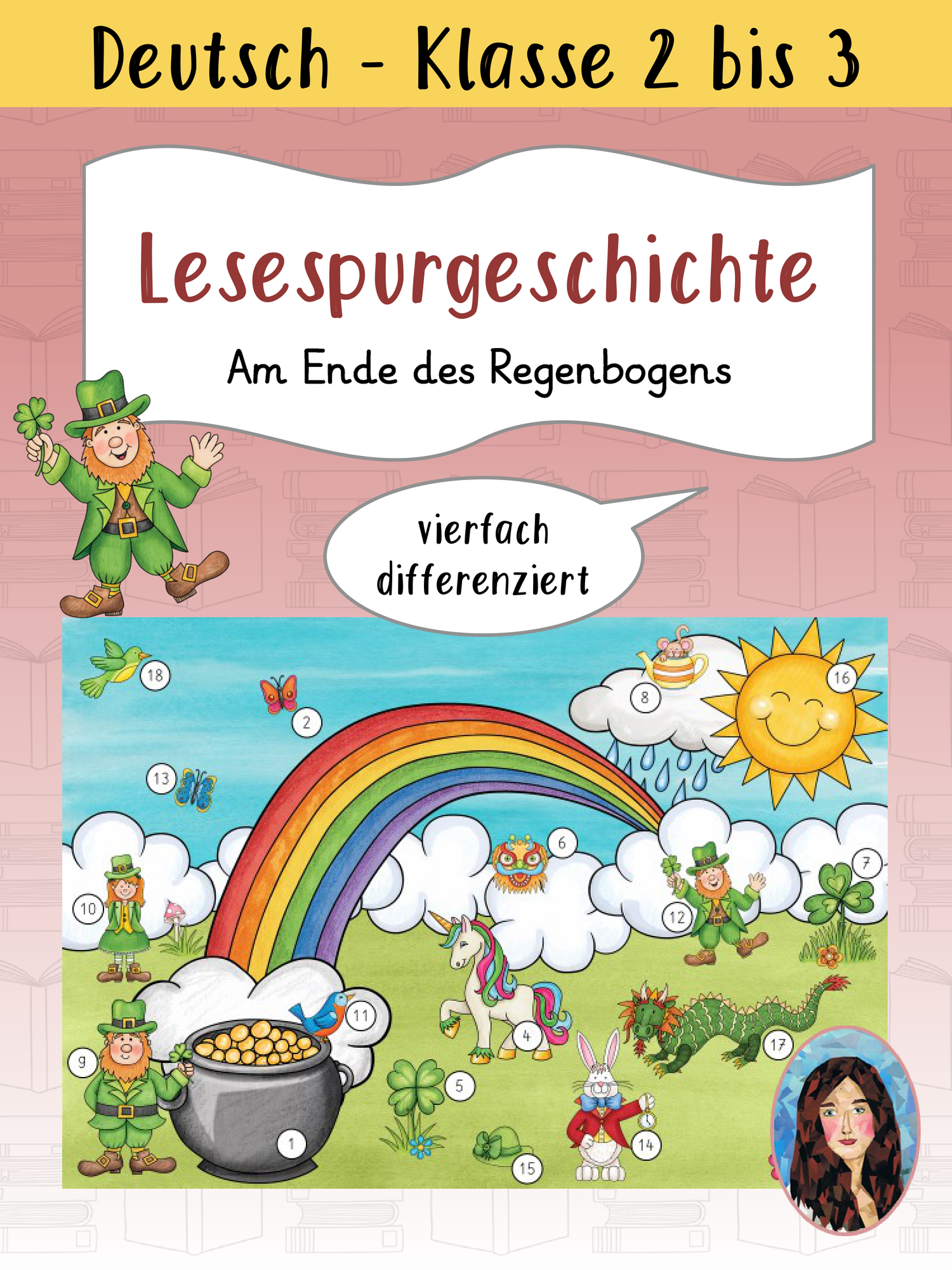Lesespur / Lesespurgeschichte -"Am Ende des Regenbogens" (vierfach ...