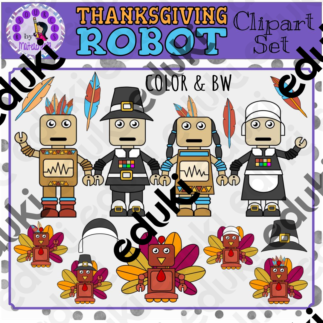 Thanksgiving Robot Cliparts - material didáctico de las asignaturas ...