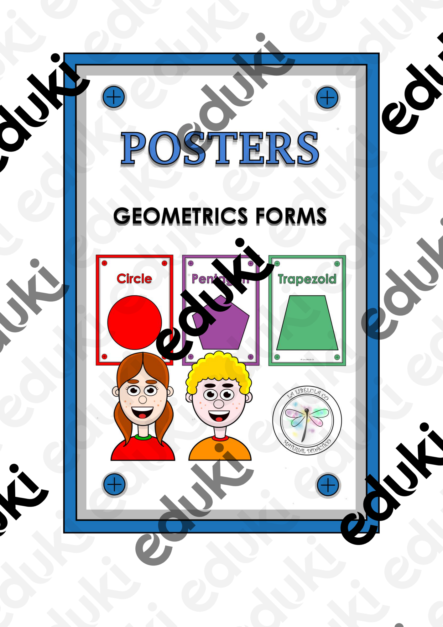 POSTERS GEOMETRIC FORMS SHAPES FORMAS GEOMETRICAS - material didáctico ...