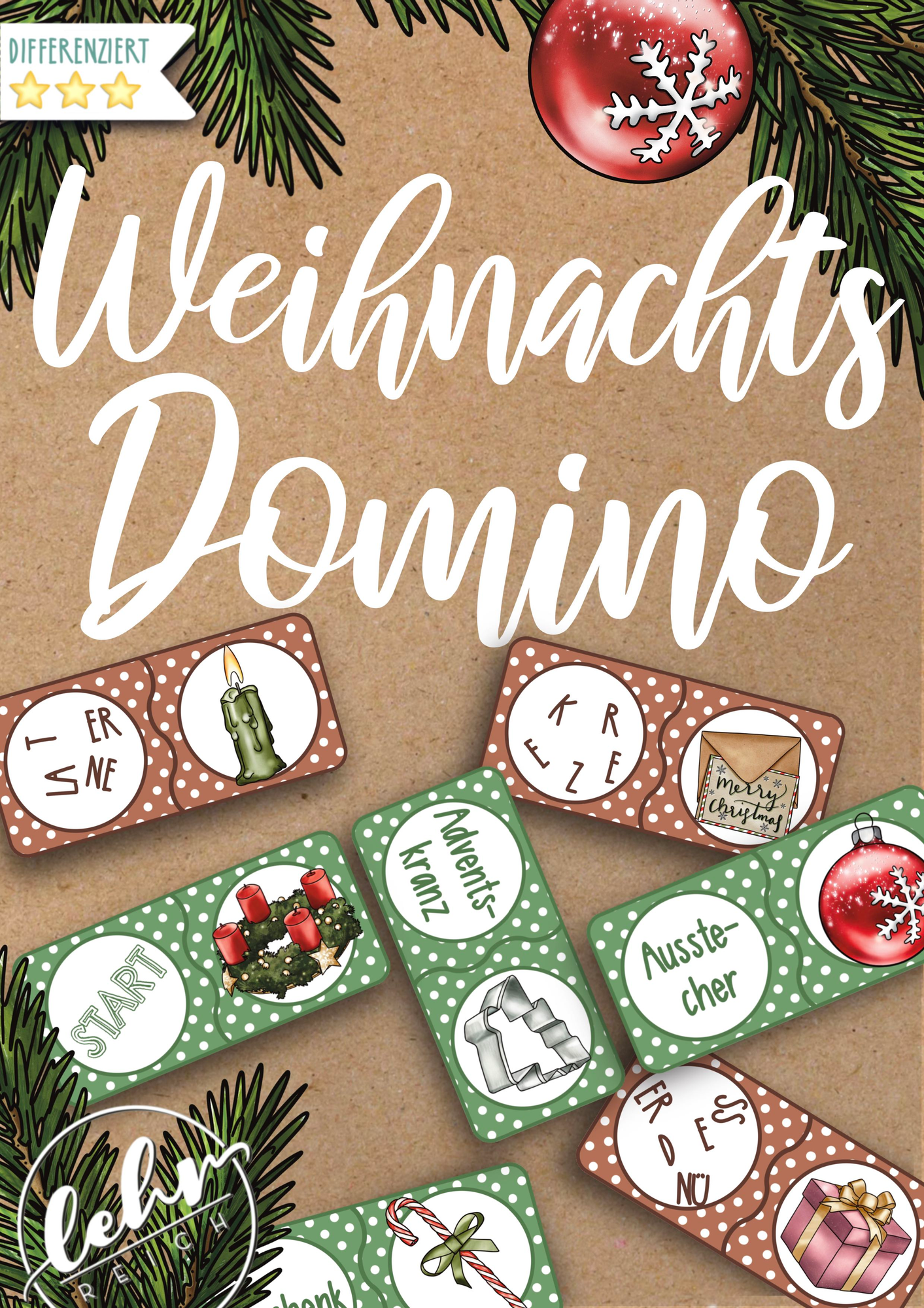 Domino Weihnachten - Lesespiel für den Advent – Unterrichtsmaterial in ...