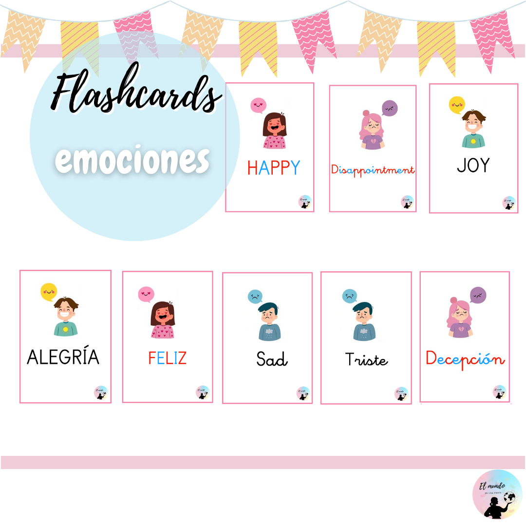 Flashcards para trabajar las emociones - material didáctico de las ...