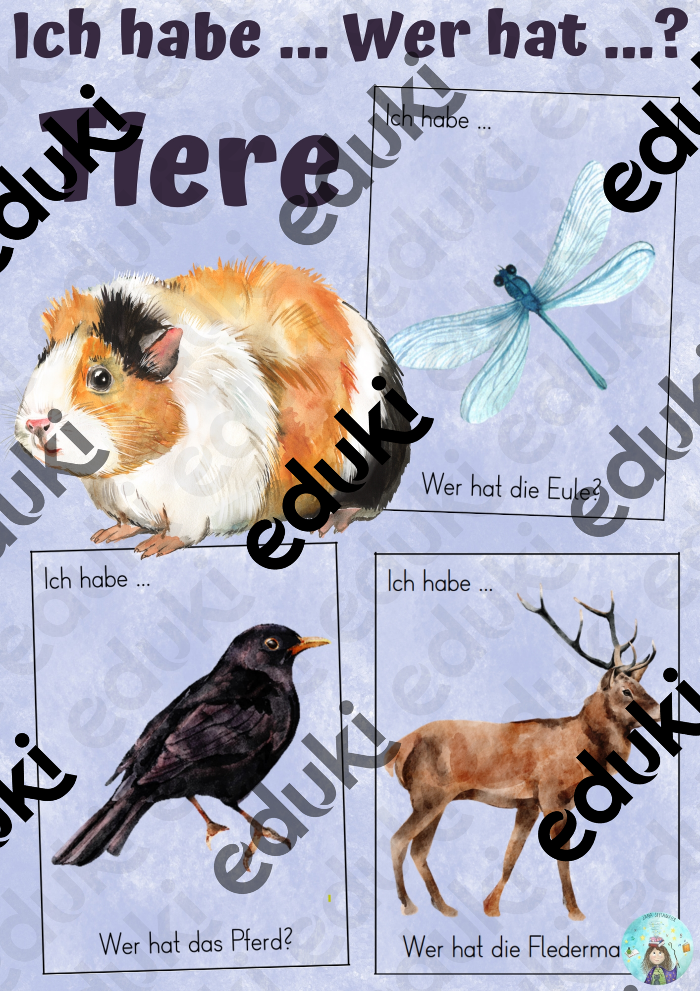 Ich habe ... Wer hat ...? Tiere (Lesespiel für Gruppen ...