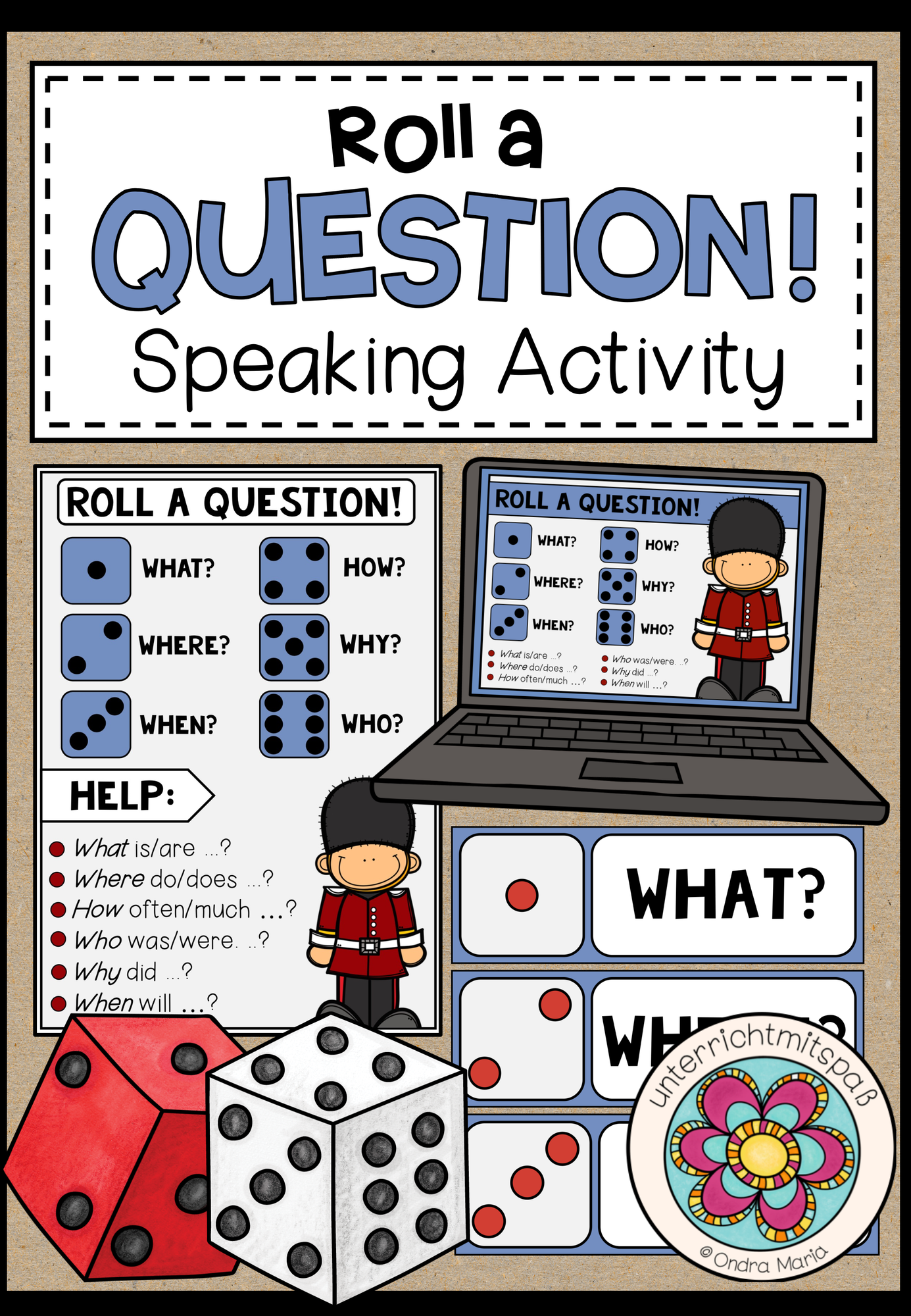 ROLL A QUESTION! - Speaking Activity – Unterrichtsmaterial im Fach Englisch