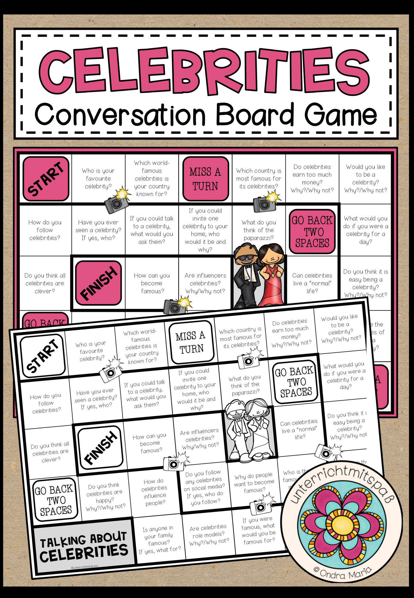 CELEBRITIES - Conversation Board Game – Unterrichtsmaterial im Fach ...