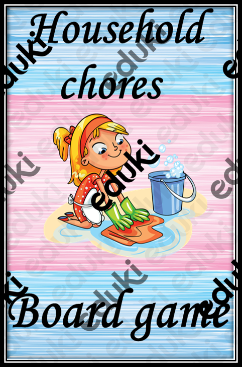 Household chores. ESL board game. – Unterrichtsmaterial im Fach Englisch