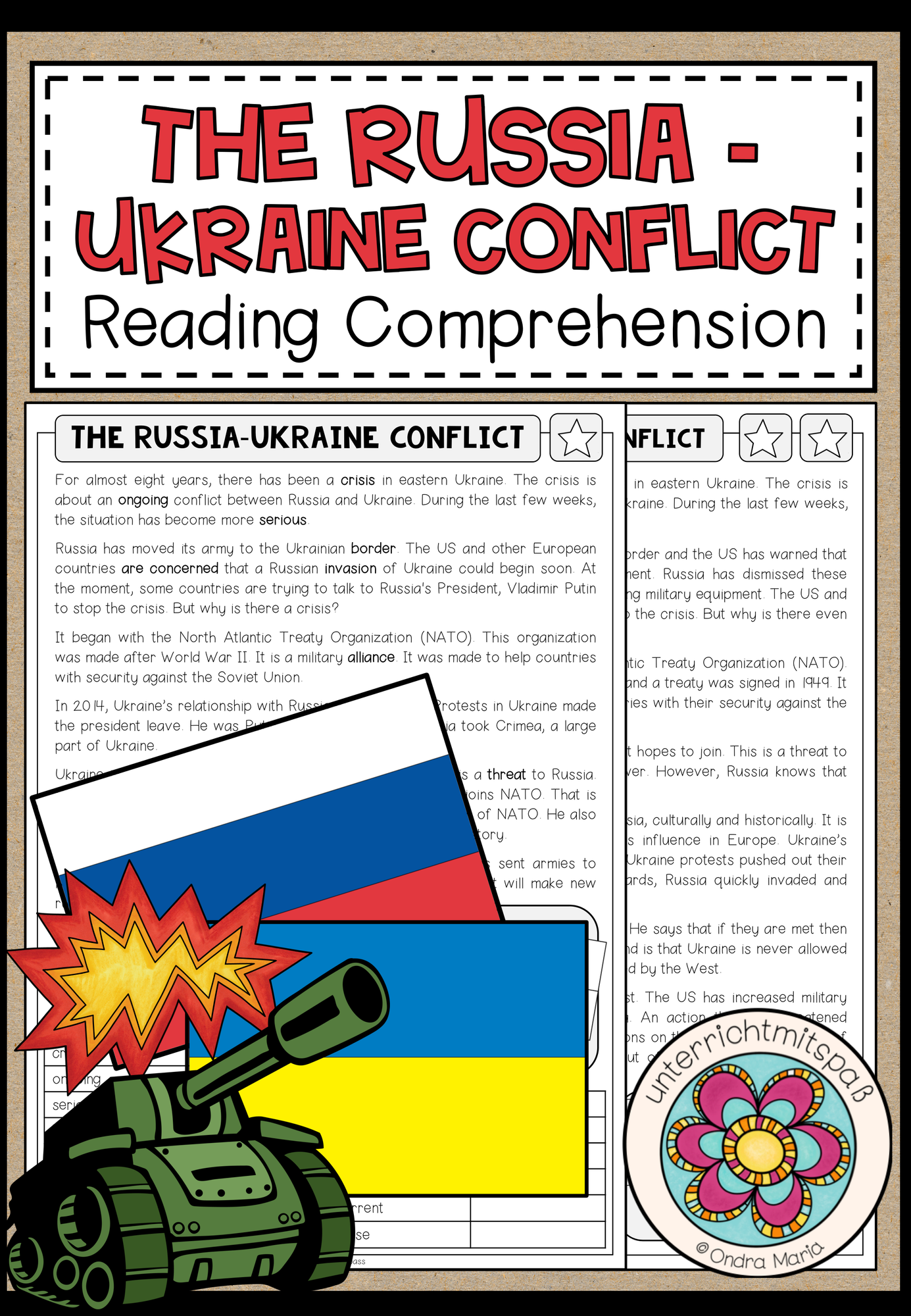 THE RUSSIA-UKRAINE CONFLICT - Reading Comprehension (2-fach ...