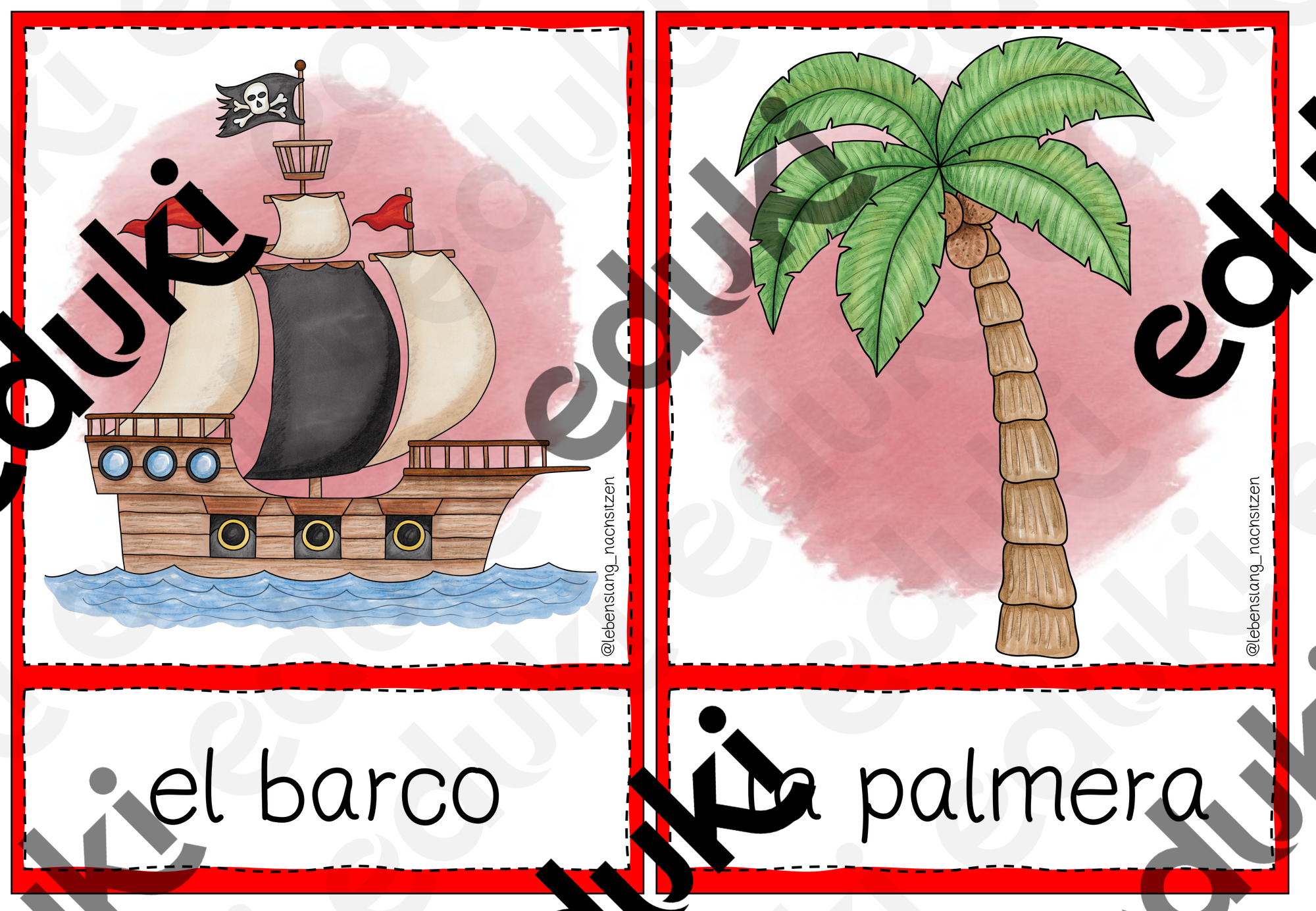 Tarjetas de palabras: piratas - material didáctico de las asignaturas ...