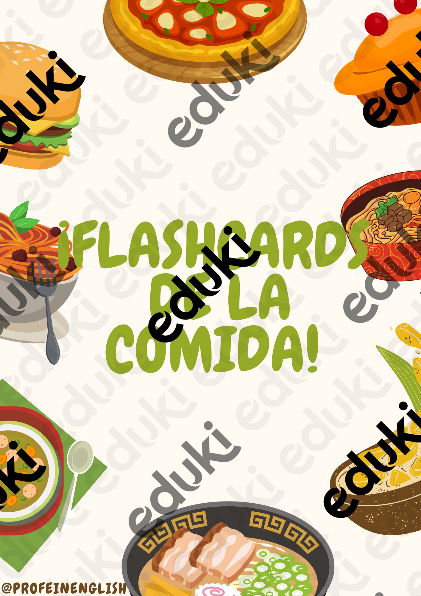 ¡Flashcards de la Comida en español! - material de la siguiente ...