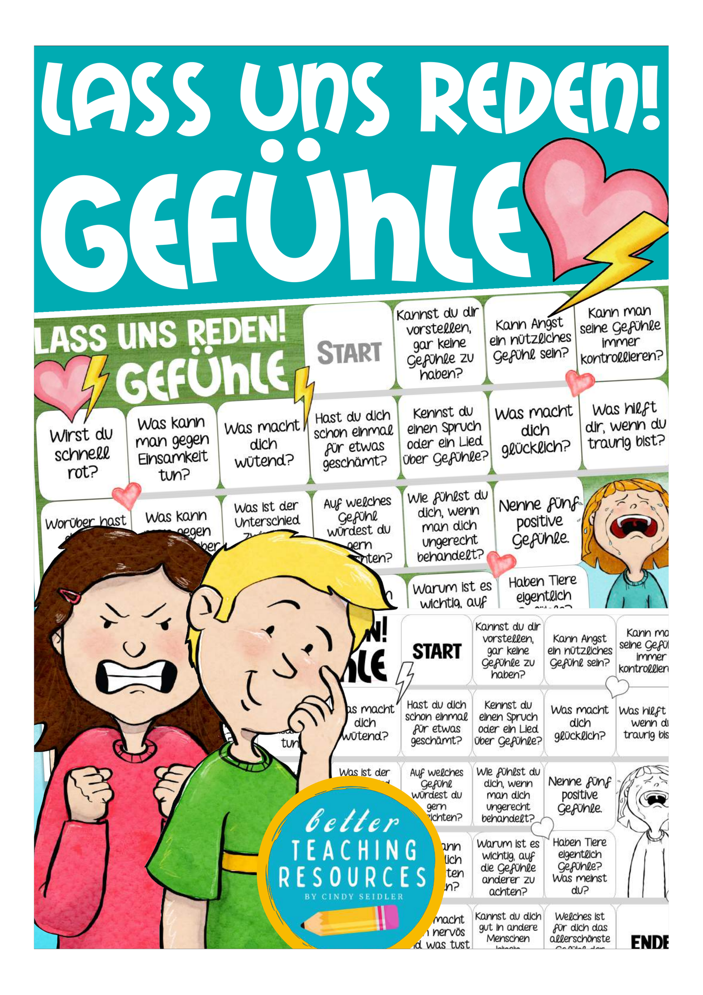 Gefühle Sprechanlässe "Lass uns reden!" Plauderbrettspiel ...