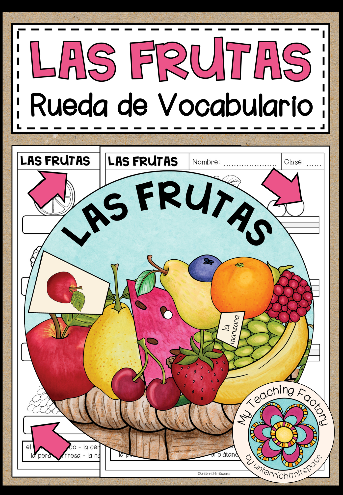 LAS FRUTAS - Rueda de Vocabulario - material didáctico de las ...