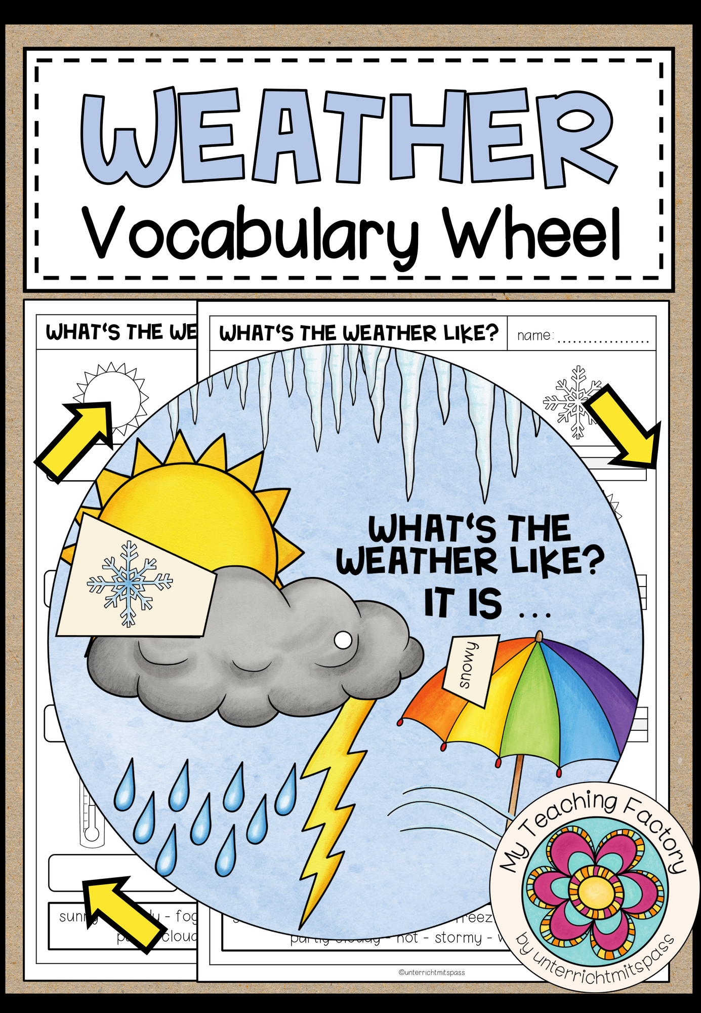 WEATHER - Vocabulary Wheel - material de la siguiente asignatura Inglés ...
