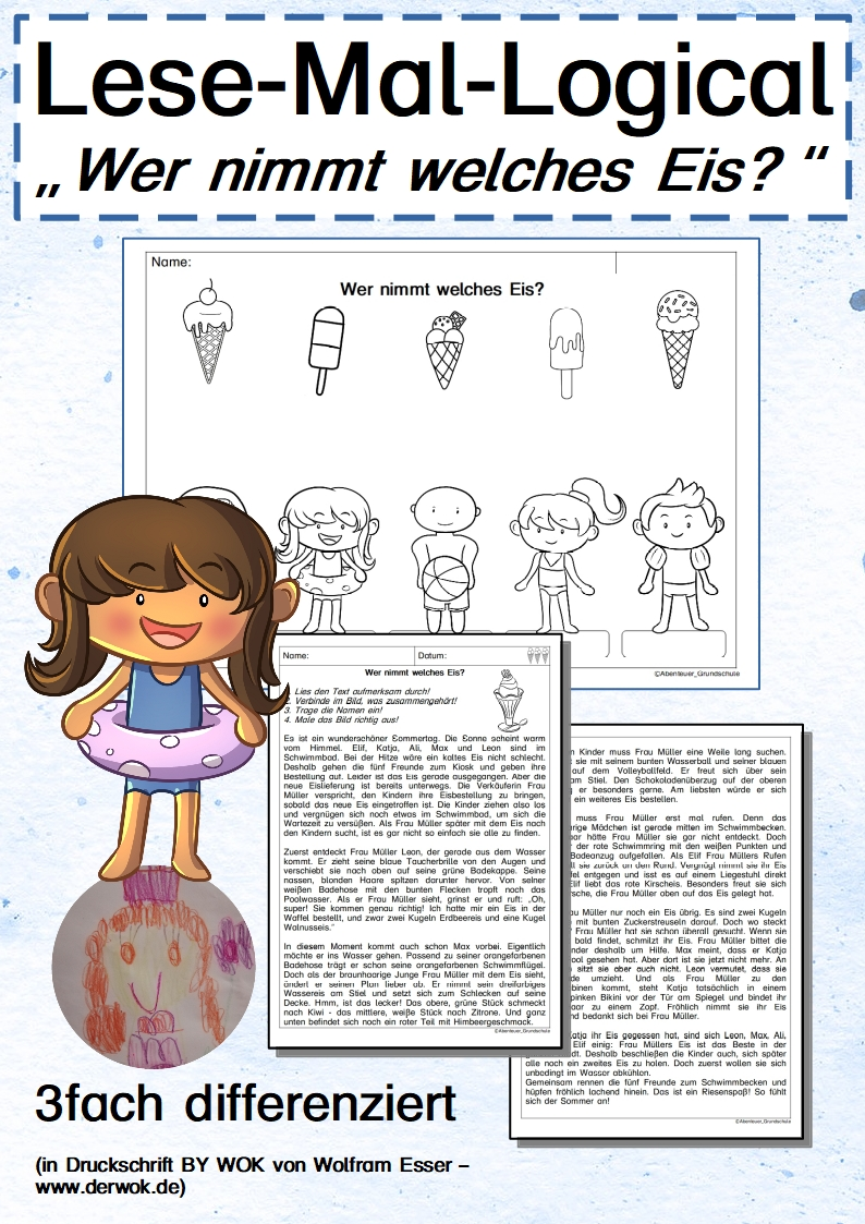 Lese-mal-Logical im Sommer: Wer nimmt welches Eis ...