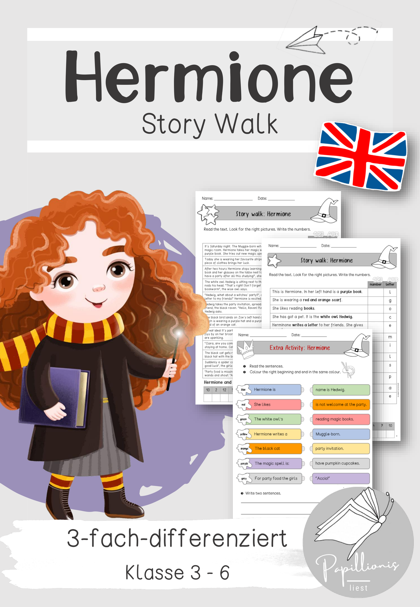 "Hermione" Story Walk | Lesespaziergang Englischunterricht ...