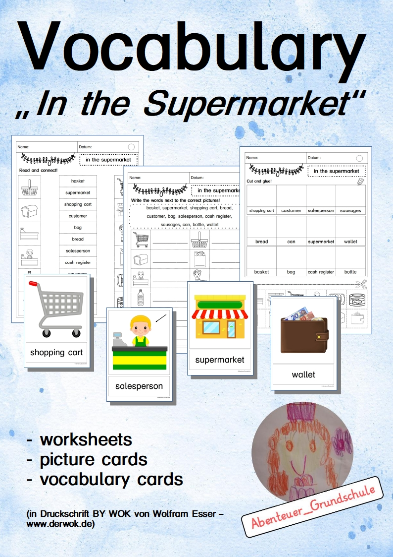 Vocabulary: Supermarket - Picture Cards and Worksheets - material de la ...