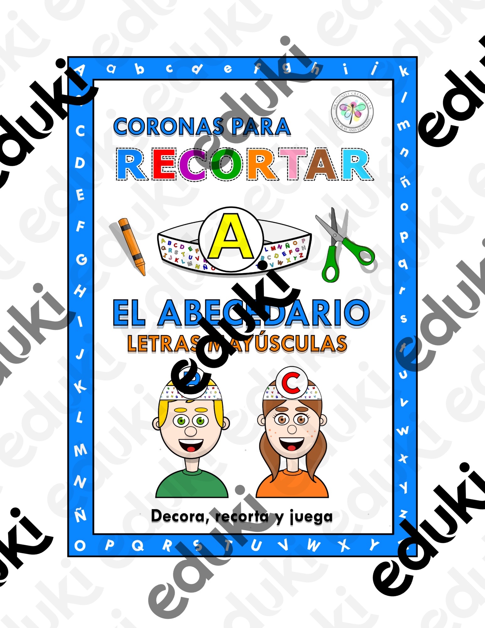 CORONAS PARA RECORTAR ABECEDARIO MAYUSCULAS - material de la siguiente ...