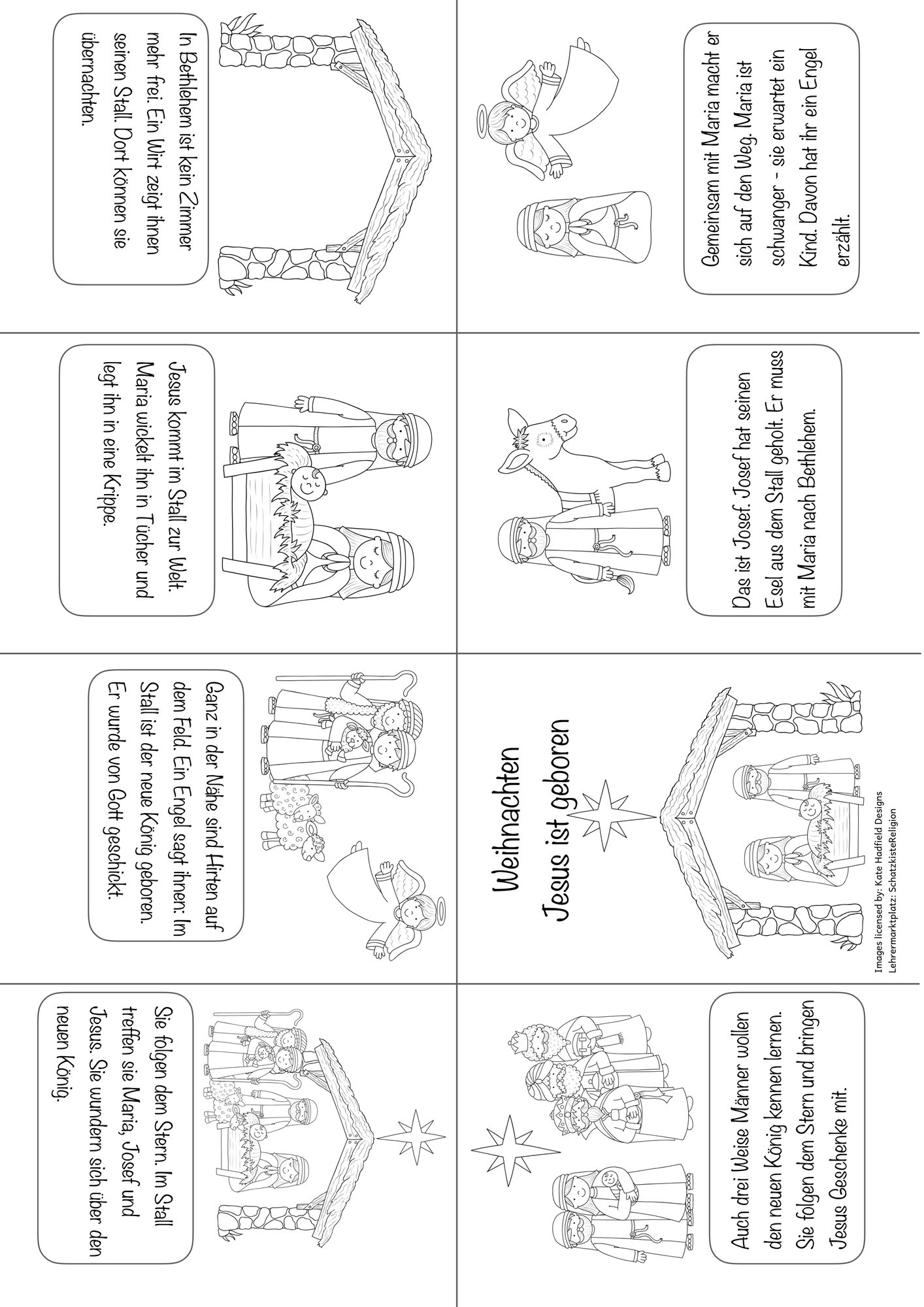 Mini Book/Faltbuch zur Weihnachtsgeschichte – Unterrichtsmaterial in ...