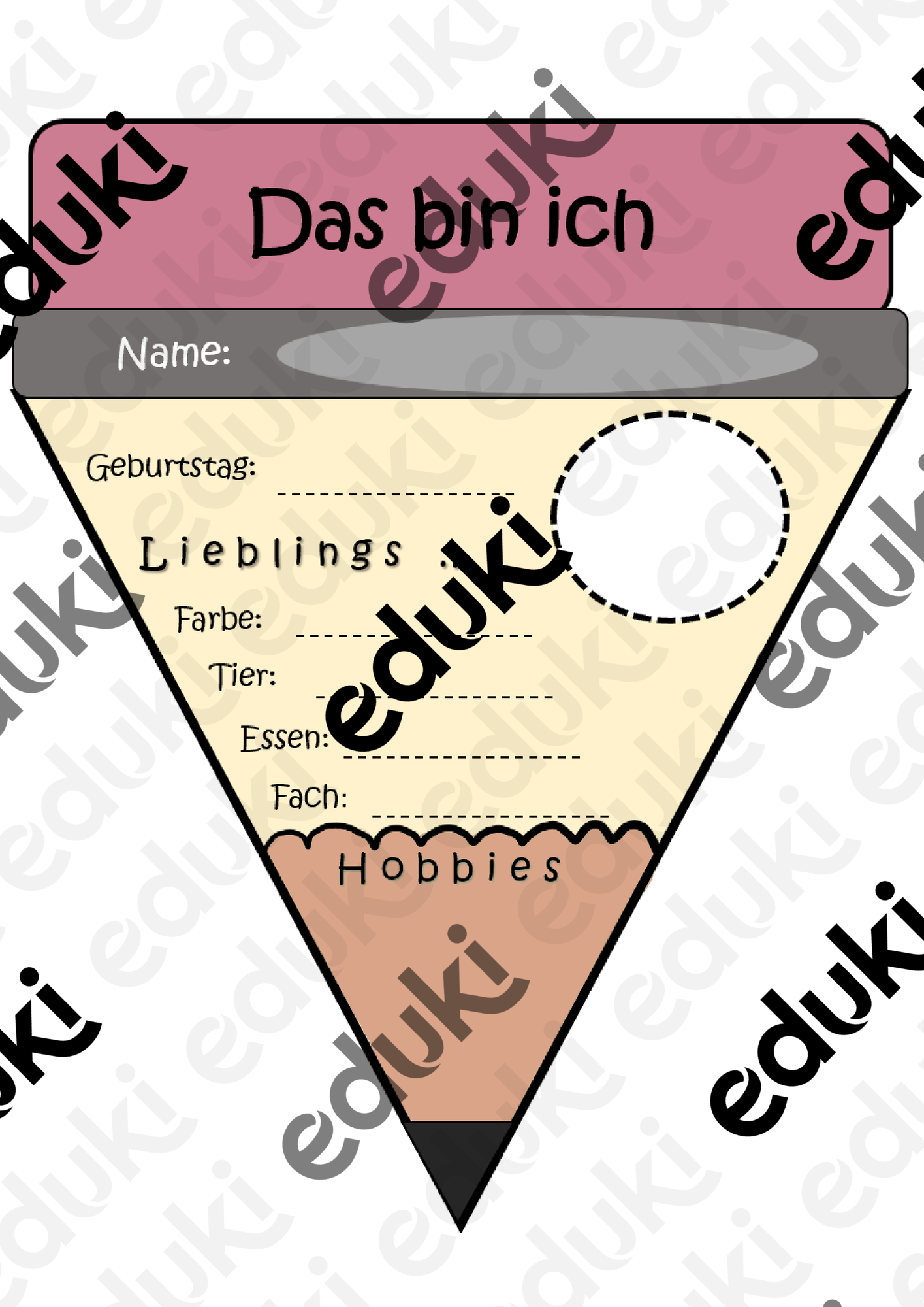 Wimpel Das bin ich – Unterrichtsmaterial im Fach Fachübergreifendes