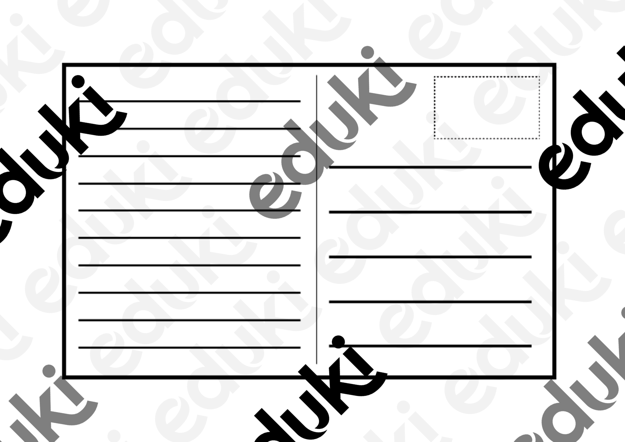 Postcard Writing Activity Template – Unterrichtsmaterial im Fach ...