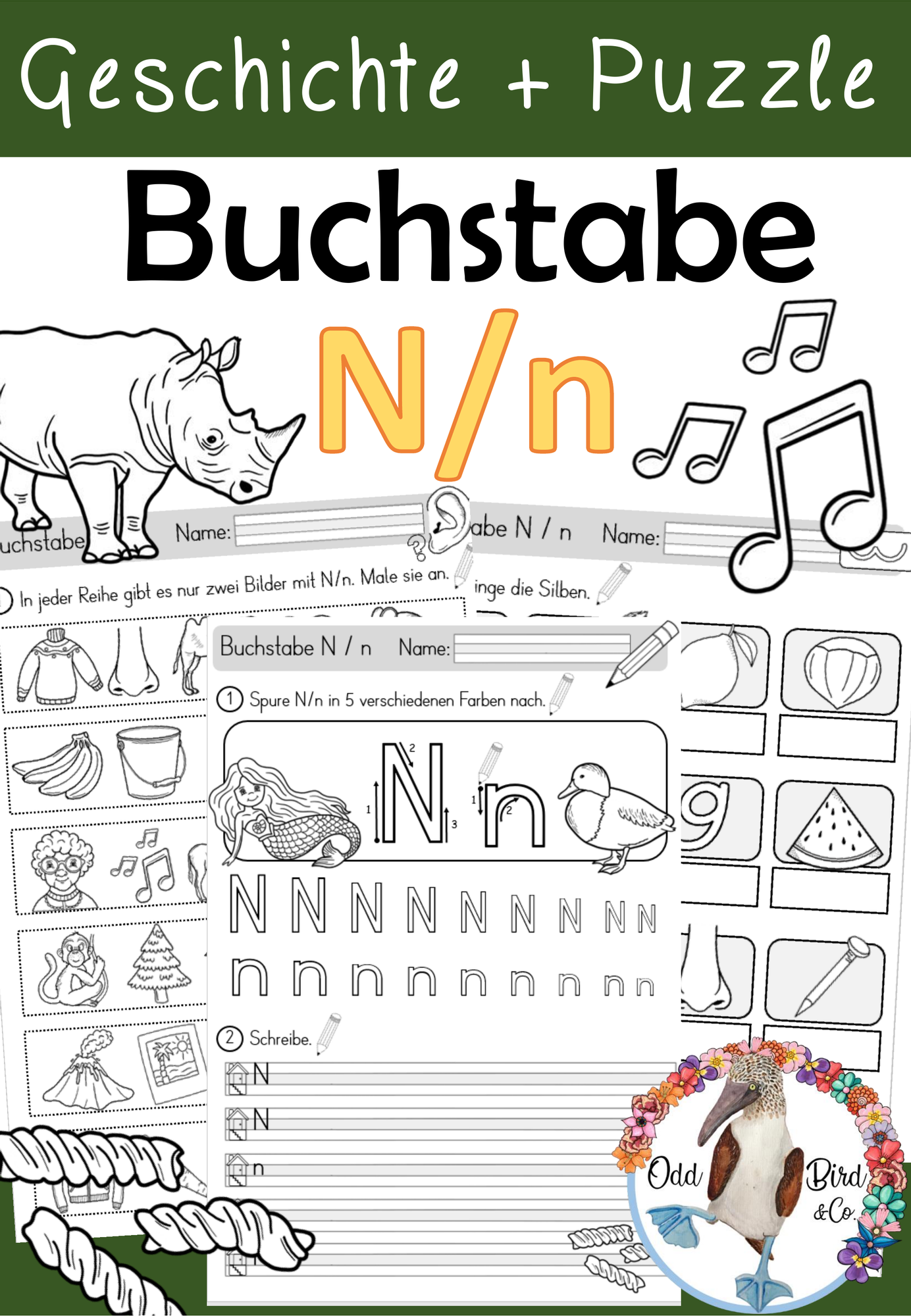 Buchstabe N / n - Einführung inklusive Geschichte ...