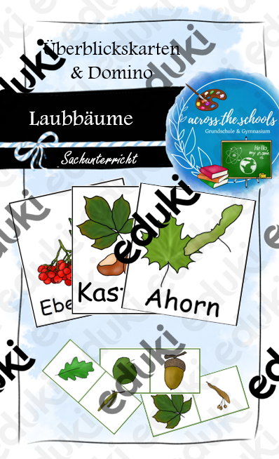 Unsere Laubbäume: Überblickskarten & Domino – Unterrichtsmaterial im ...