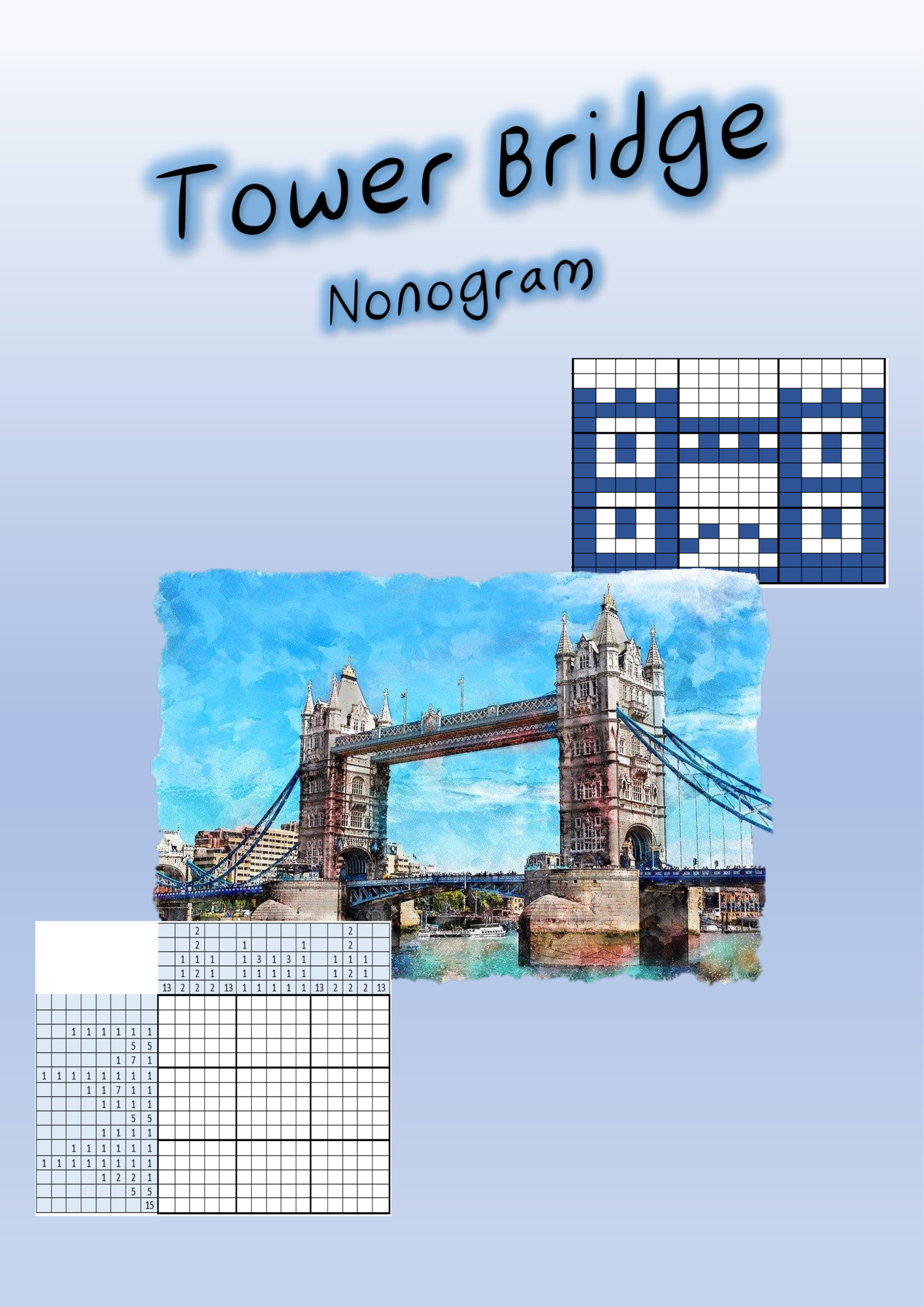 London Tower Bridge Nonogram Riddle – Unterrichtsmaterial in den ...