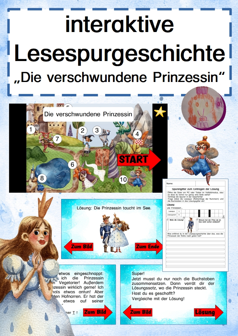 interaktive Lesespurgeschichte: Die verschwundene Prinzessin ...