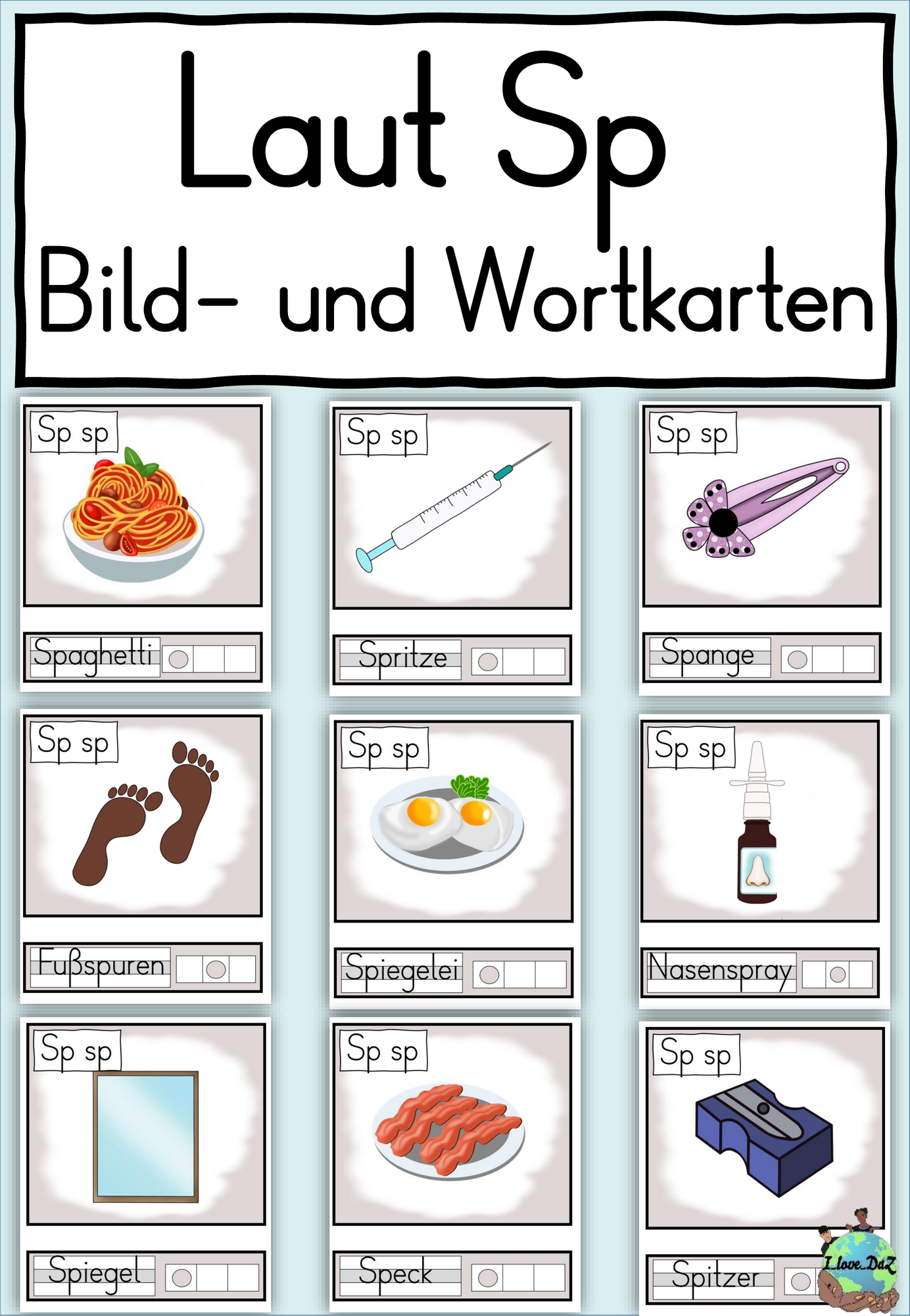 Laut / Buchstaben Sp - Bild- und Wortkarten - Buchstabeneinführung DaZ ...