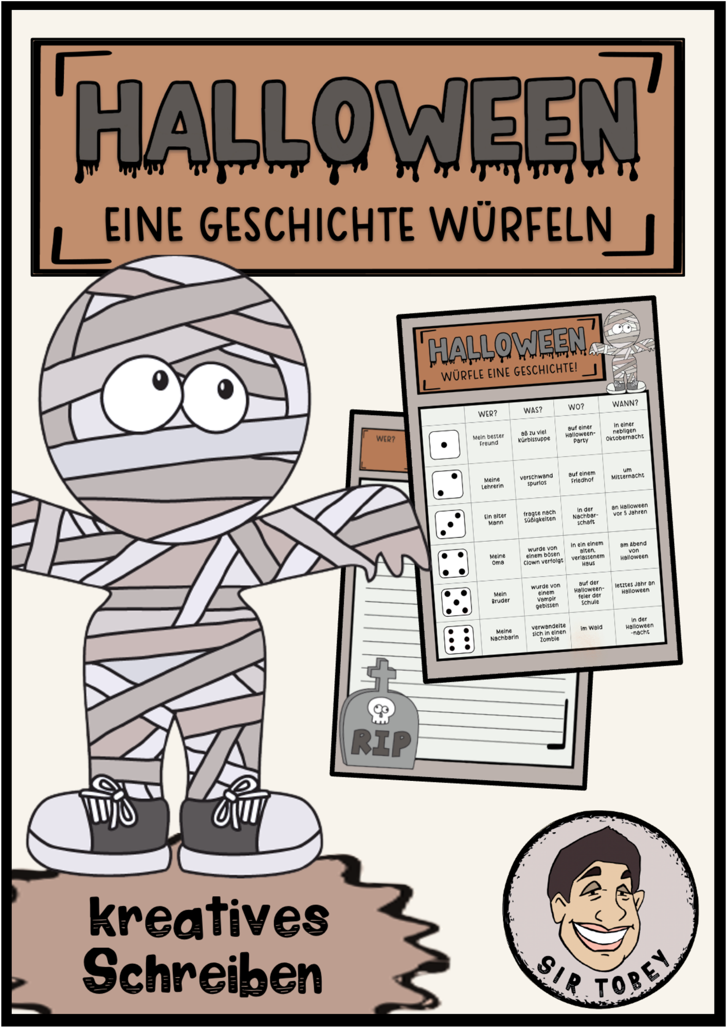 Würfle eine Halloween Geschichte - kreatives Schreiben - Deutsch ...