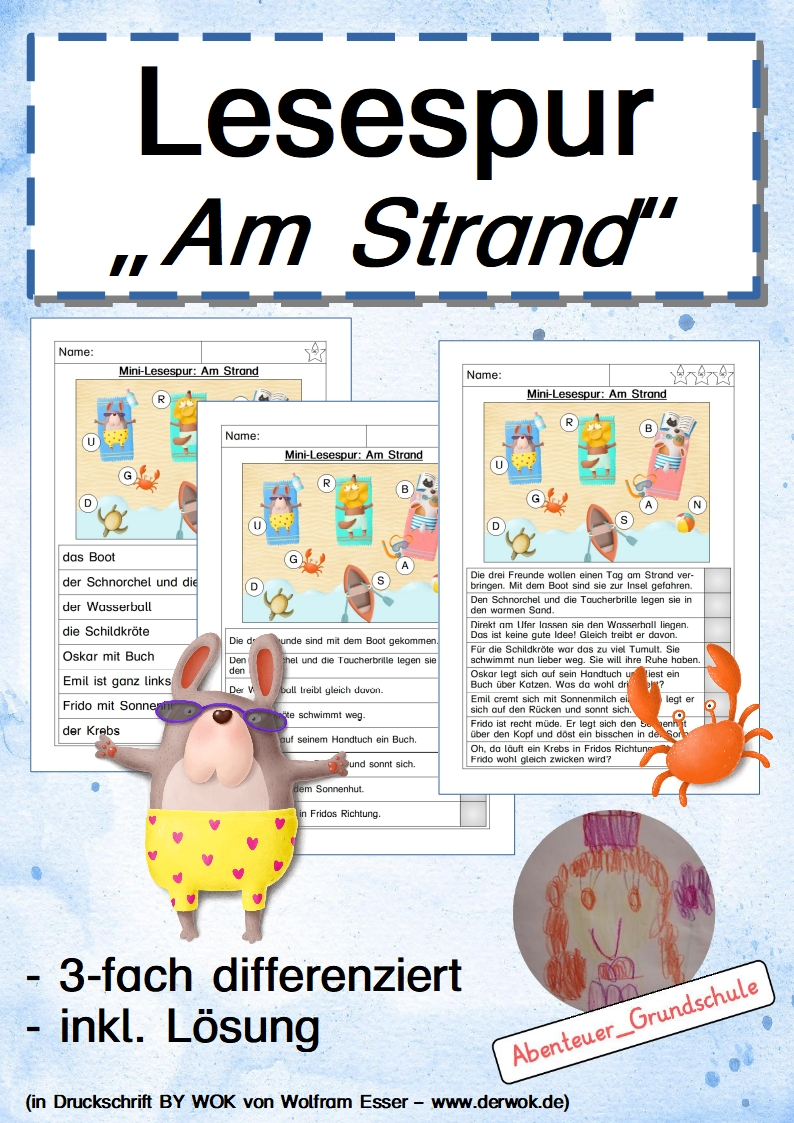 Lesespur: Am Strand – Unterrichtsmaterial in den Fächern Deutsch & DaZ/DaF