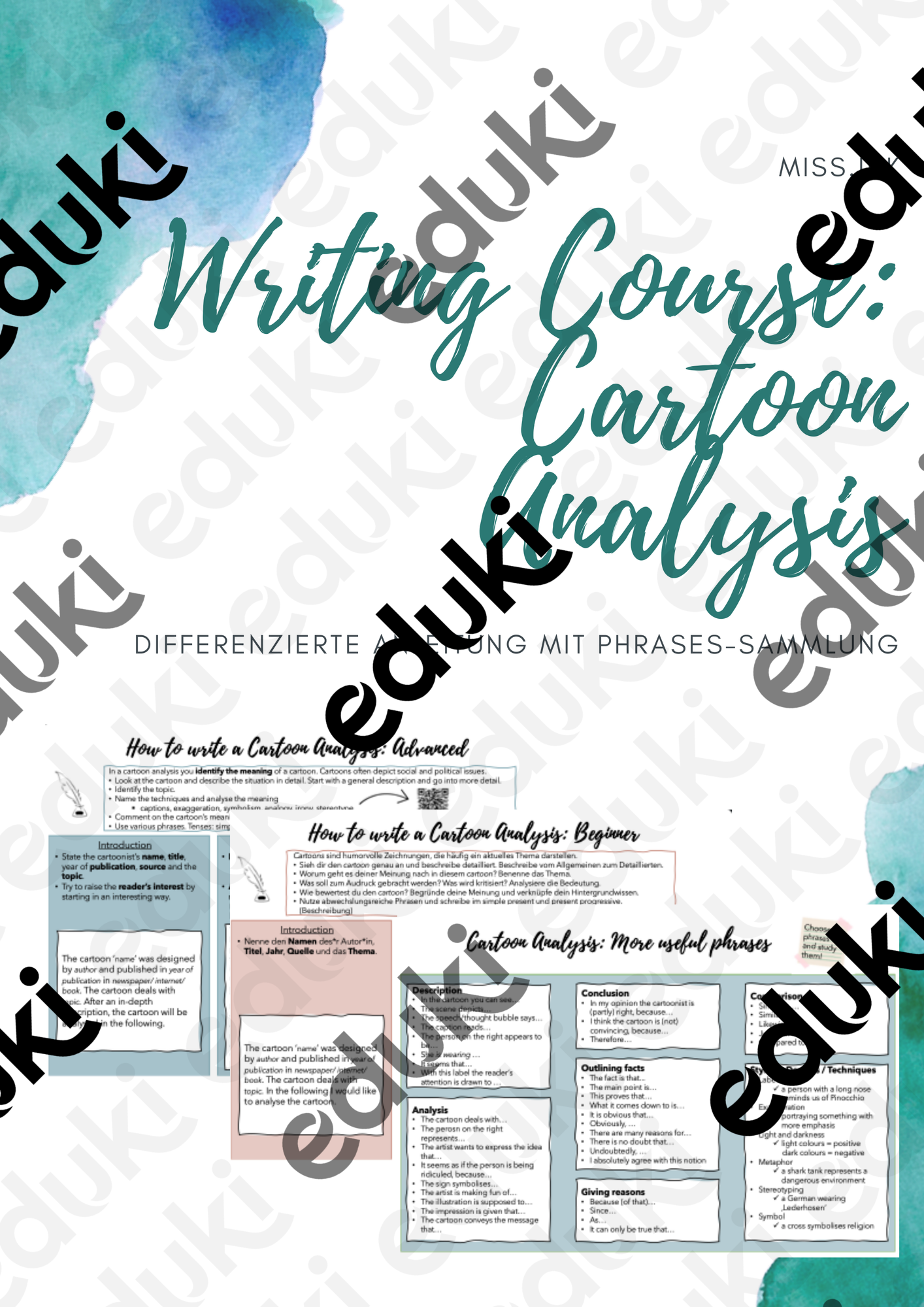 Writing Course: How to write a Cartoon Analysis (Karikatur ...