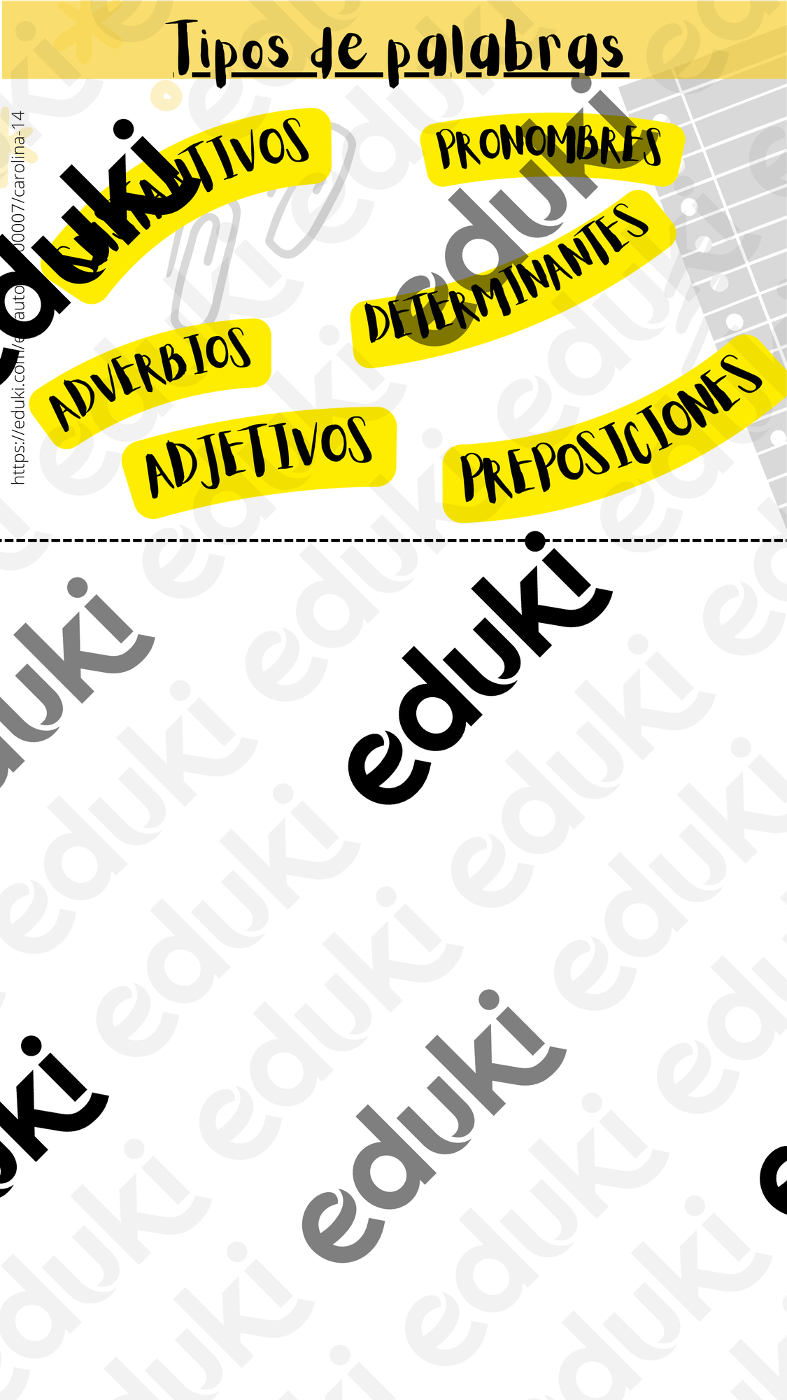 Flipbook de tipos de palabras - material de la siguiente asignatura ...