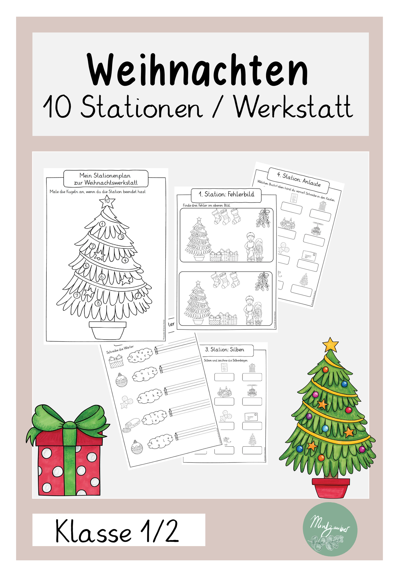 Weihnachten Werkstatt Weihnachtsstationen Klasse 1/2 ...