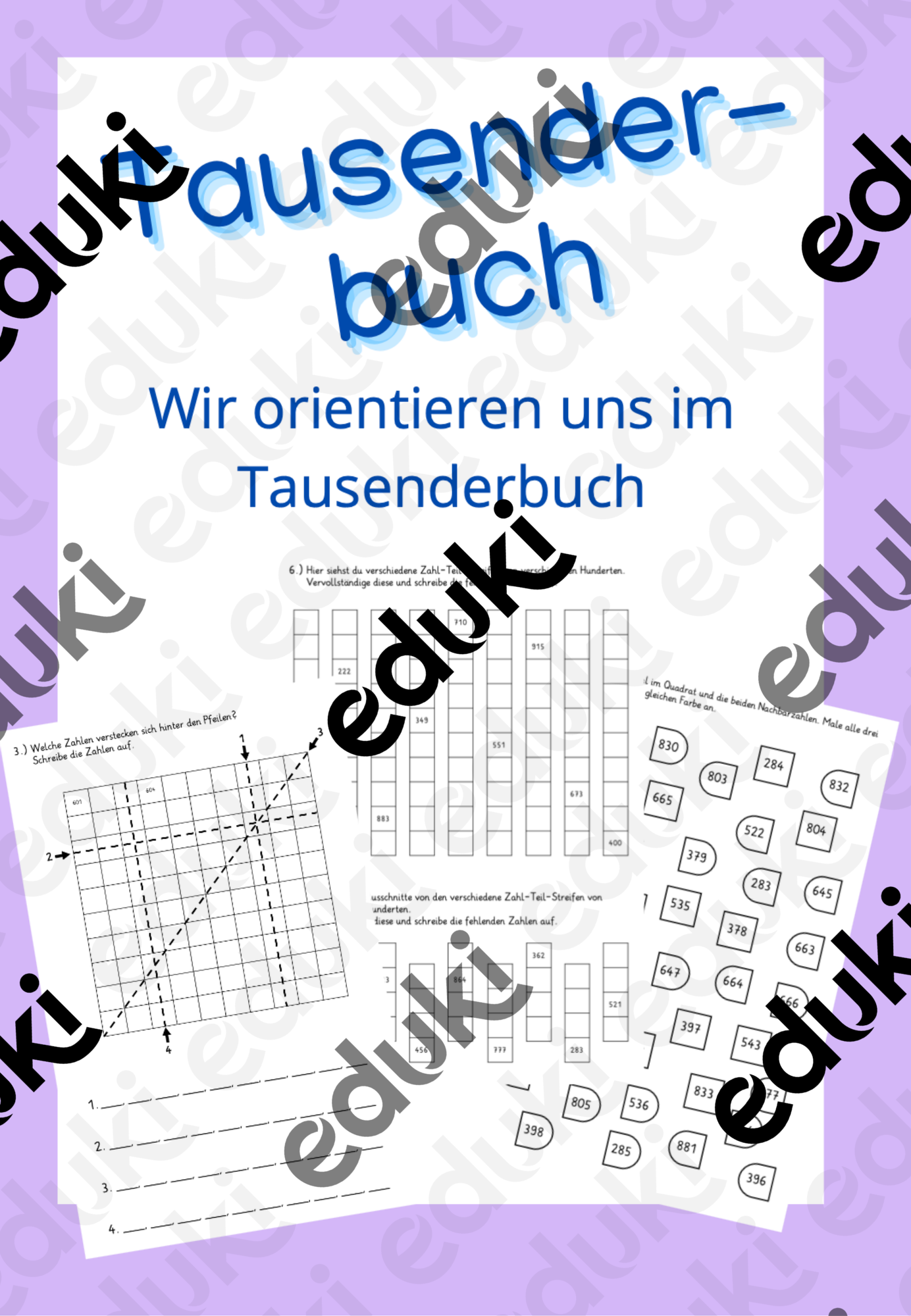 Übungen im Tausenderbuch – Unterrichtsmaterial im Fach Mathematik