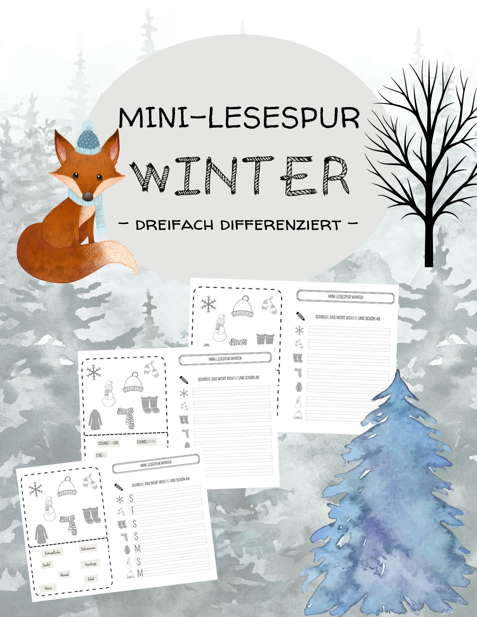 Mini-Lesespur Winter – Unterrichtsmaterial im Fach Deutsch