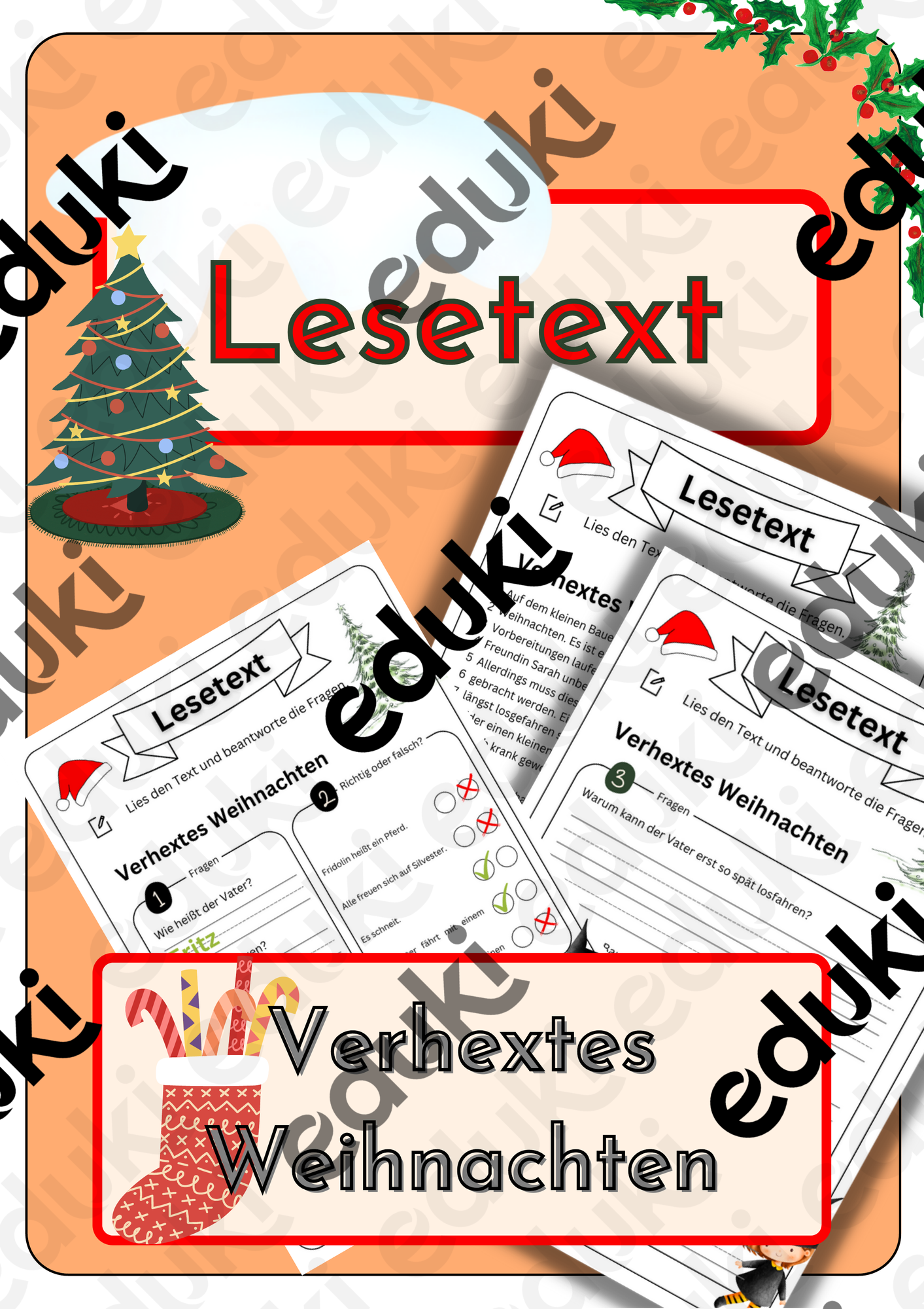 Leseverständnis - Verhextes Weihnachten + Lösungen ...