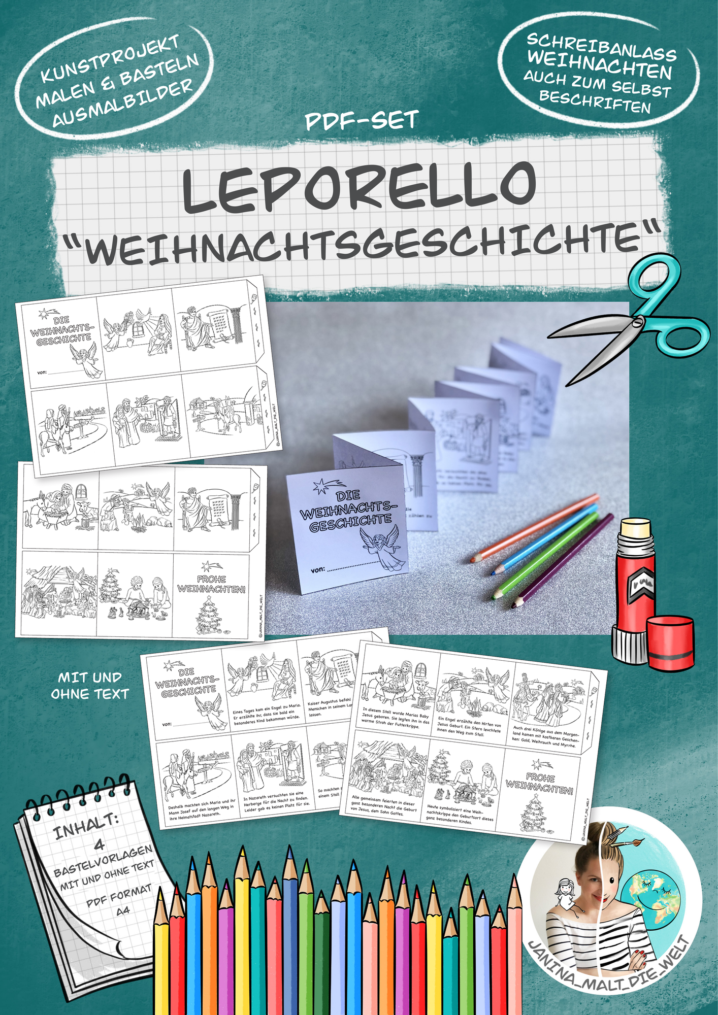 Leporello "Weihnachtsgeschichte" / Weihnachten – Unterrichtsmaterial im ...