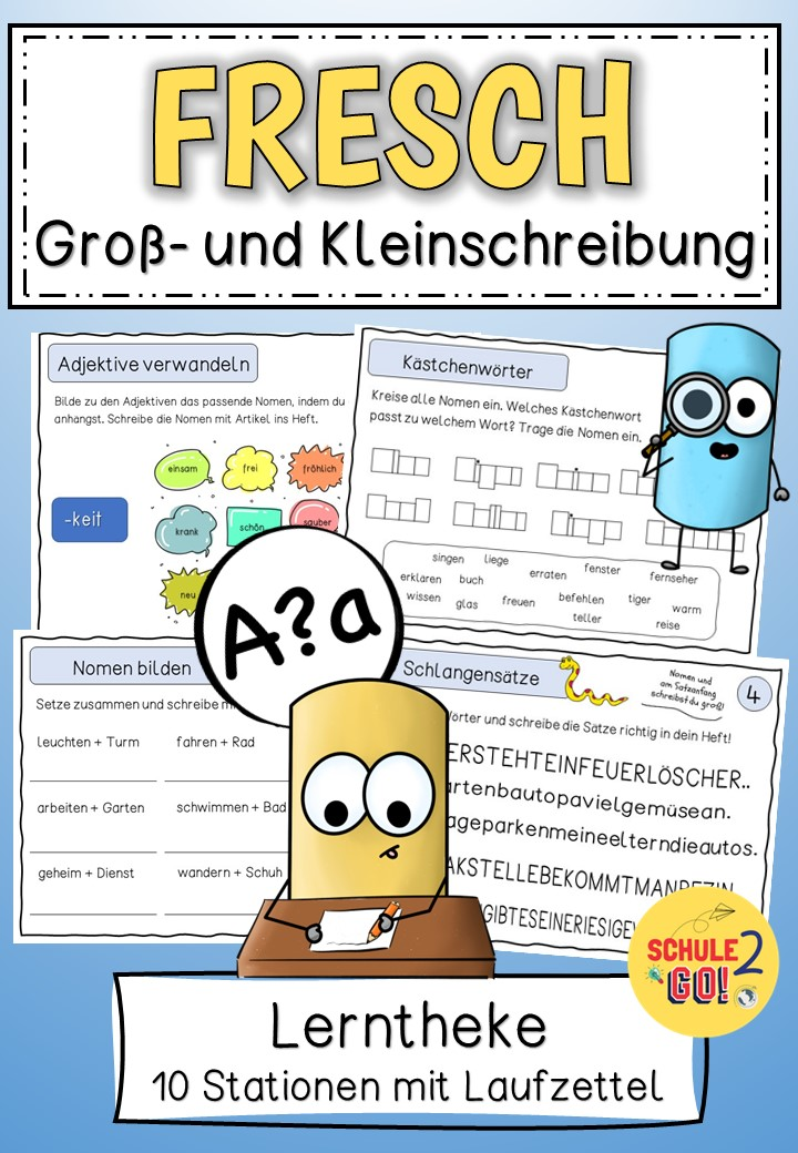 Groß- und Kleinschreibung / FRESCH Methode / Lerntheke ...