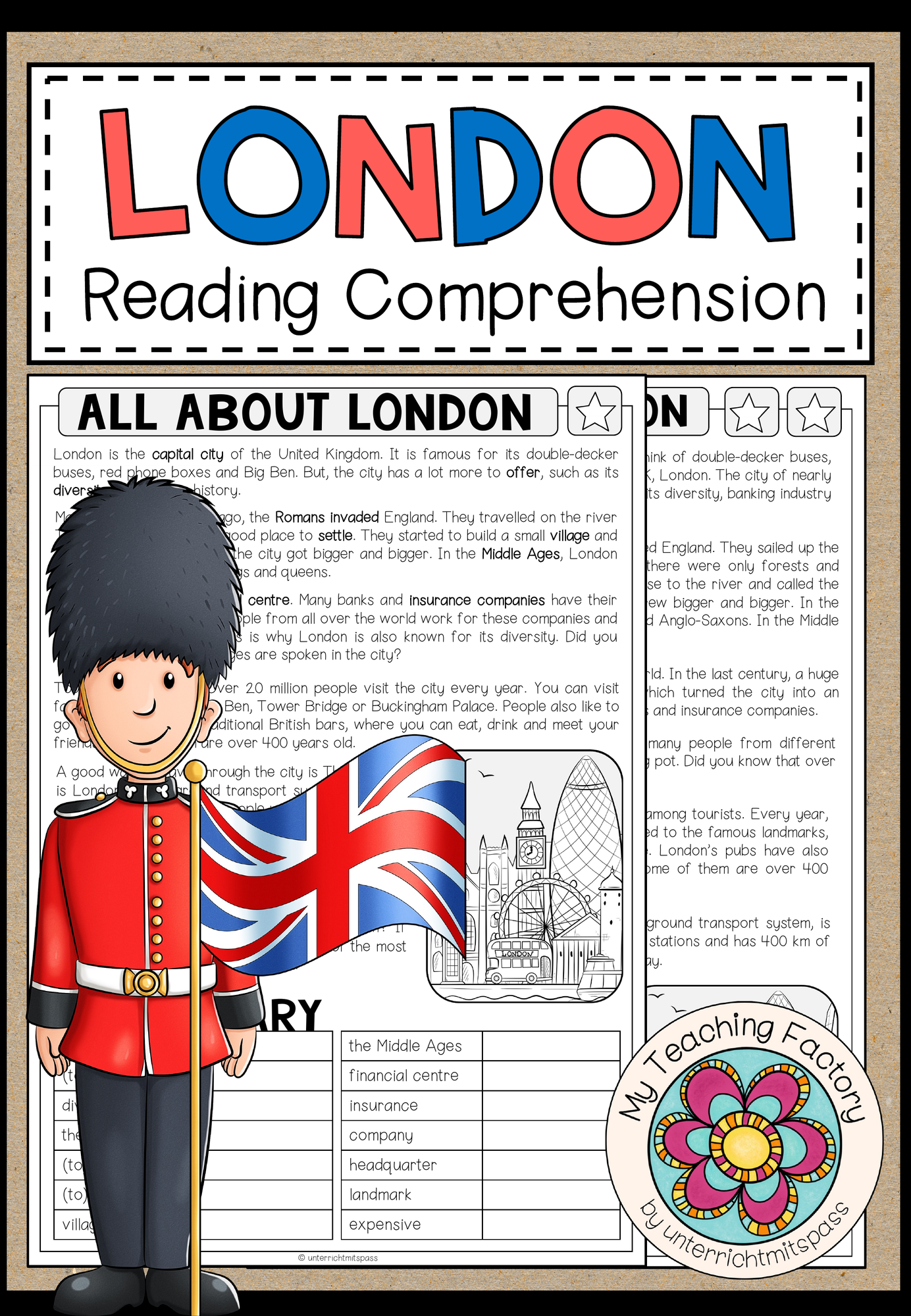 London - Reading Comprehension (2-times differentiated + Conversation ...