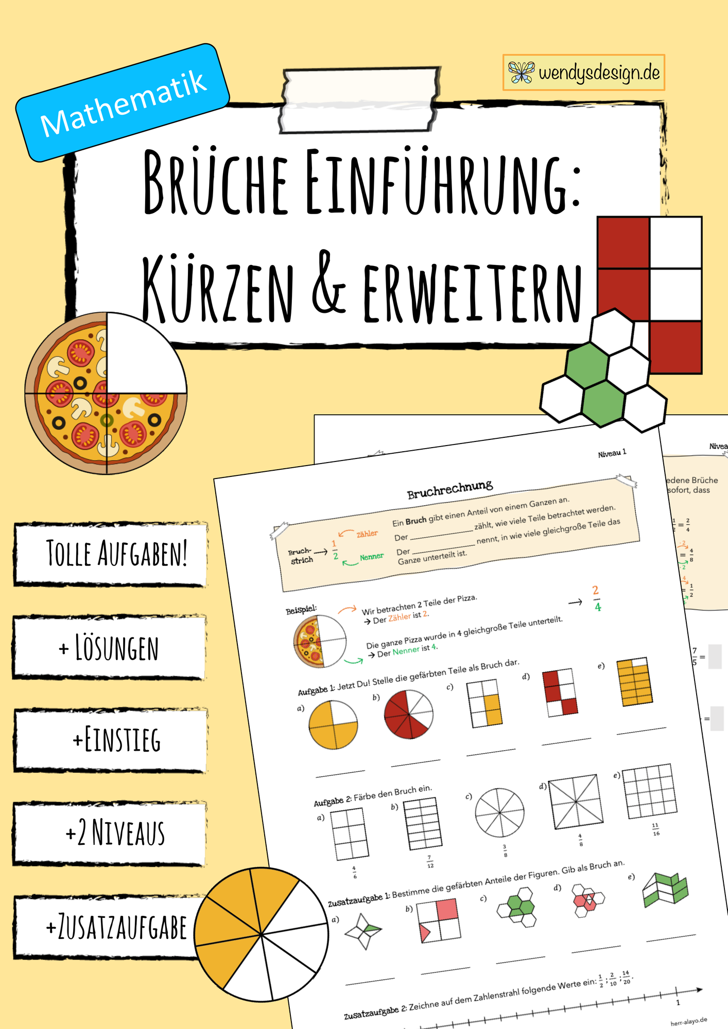 BRUCHRECHNUNG Einführung - Brüche Kürzen & Erweitern ...