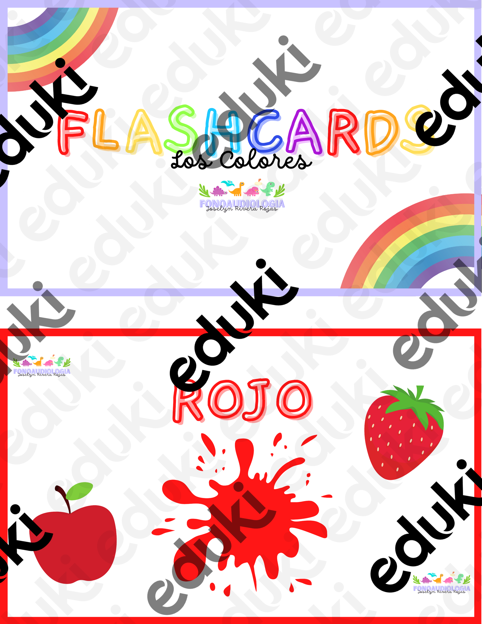FLASHCARDS LOS COLORES - material de la siguiente asignatura Lengua y ...