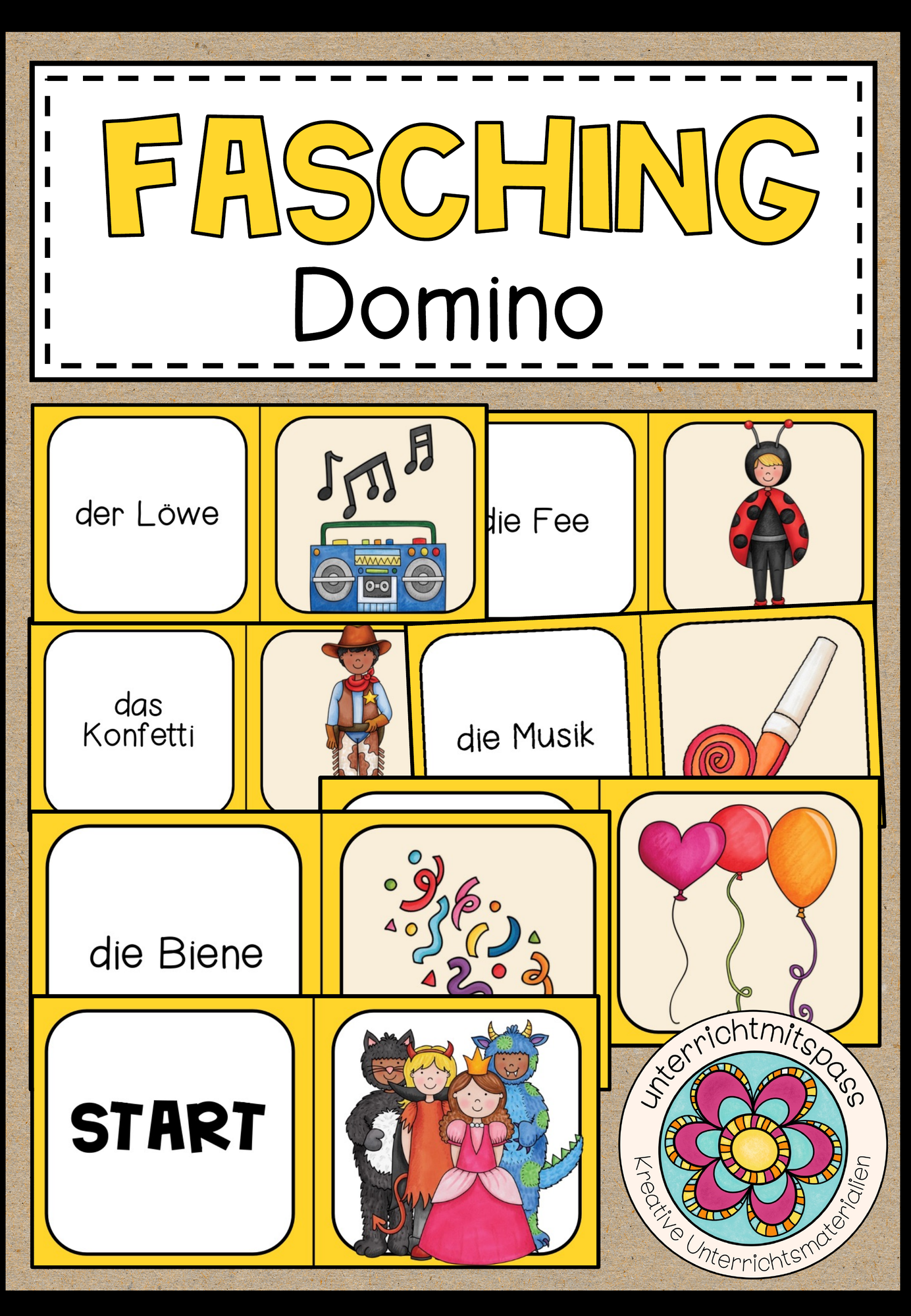 FASCHING / KARNEVAL- Domino – Unterrichtsmaterial in den Fächern ...