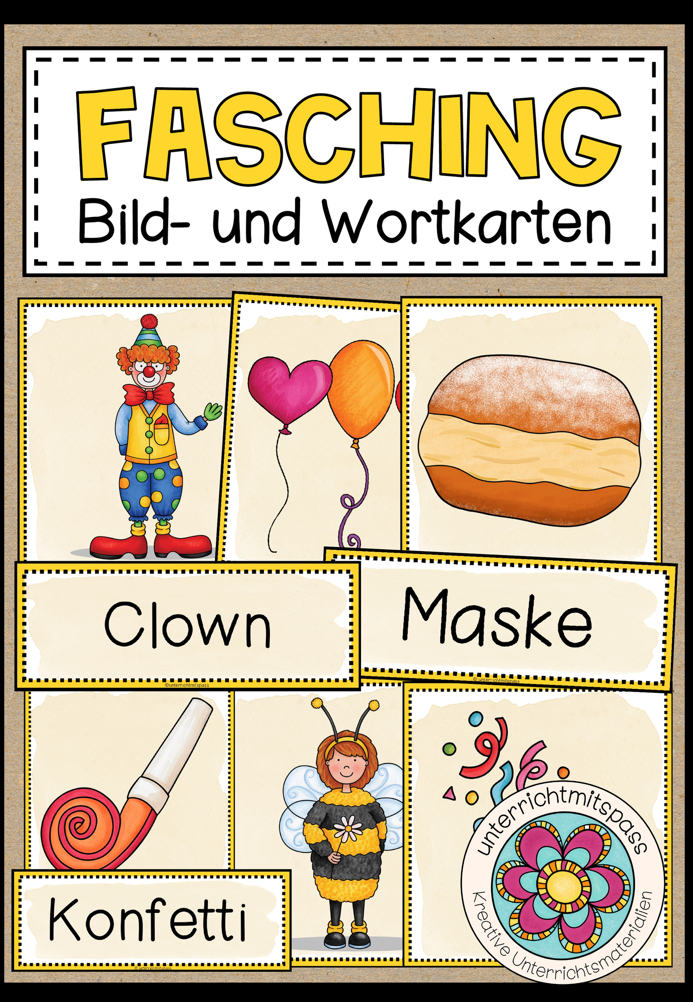 KARNEVAL / FASCHING - Bild- und Wortkarten (DAF/DAZ ...