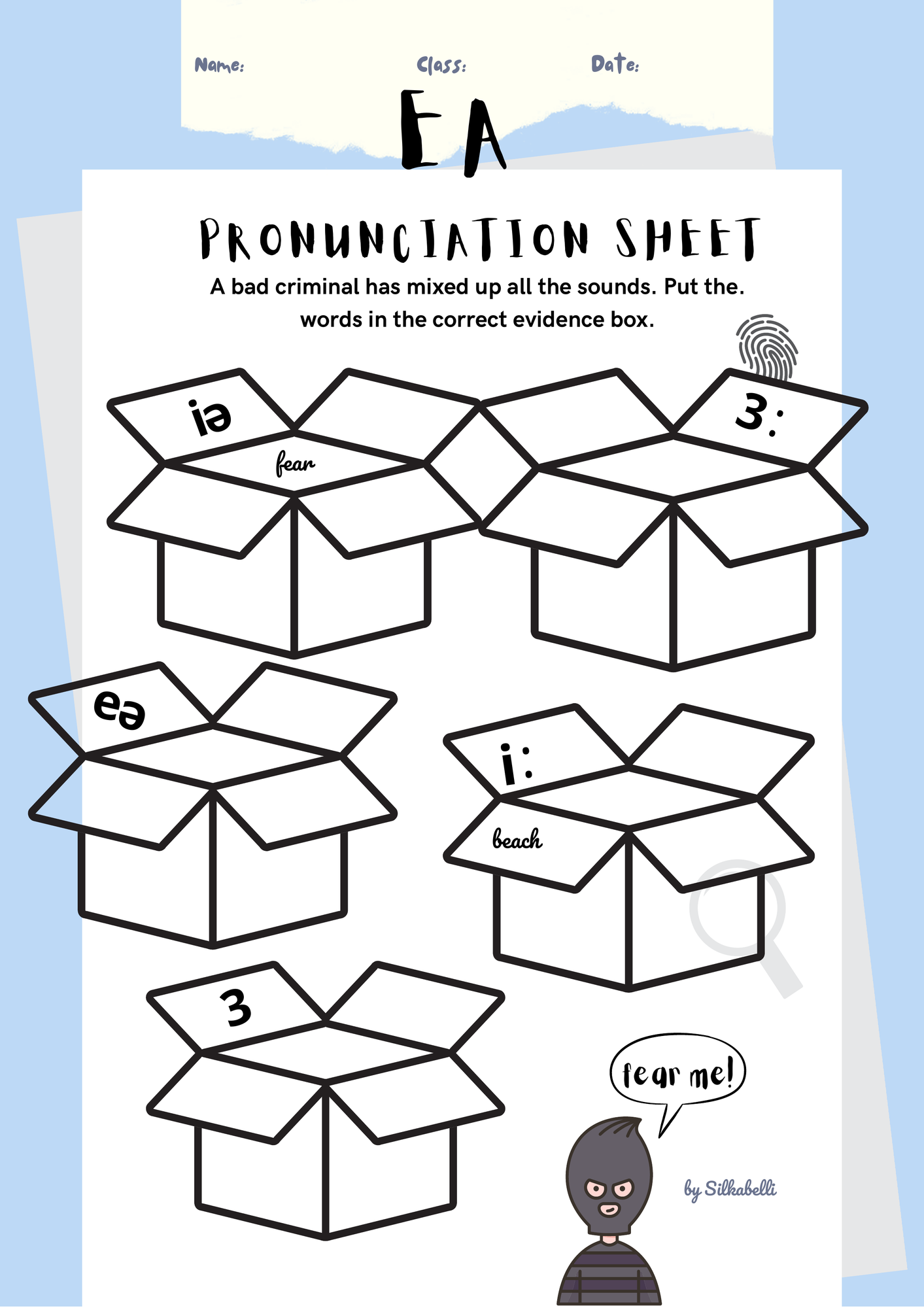 EA pronunciation sheets – Unterrichtsmaterial im Fach Englisch
