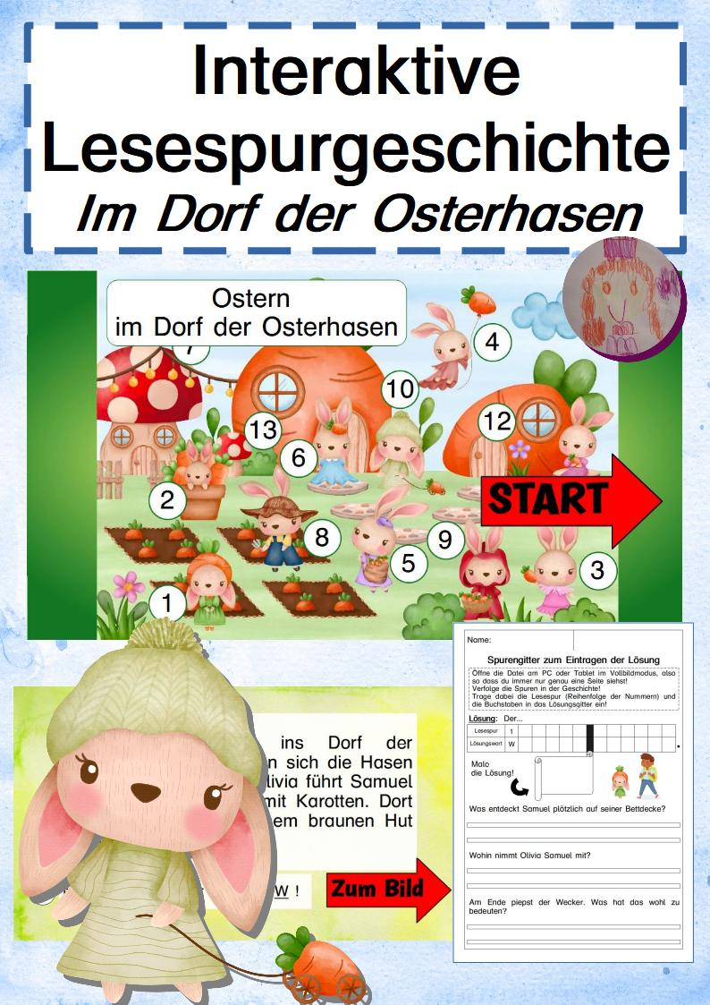 Interaktive Lesespurgeschichte: Ostern im Dorf der Osterhasen ...