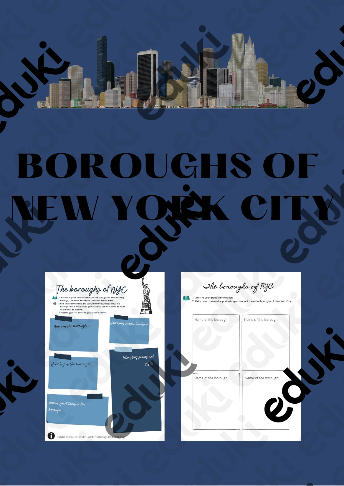 Boroughs of NYC – Unterrichtsmaterial im Fach Englisch