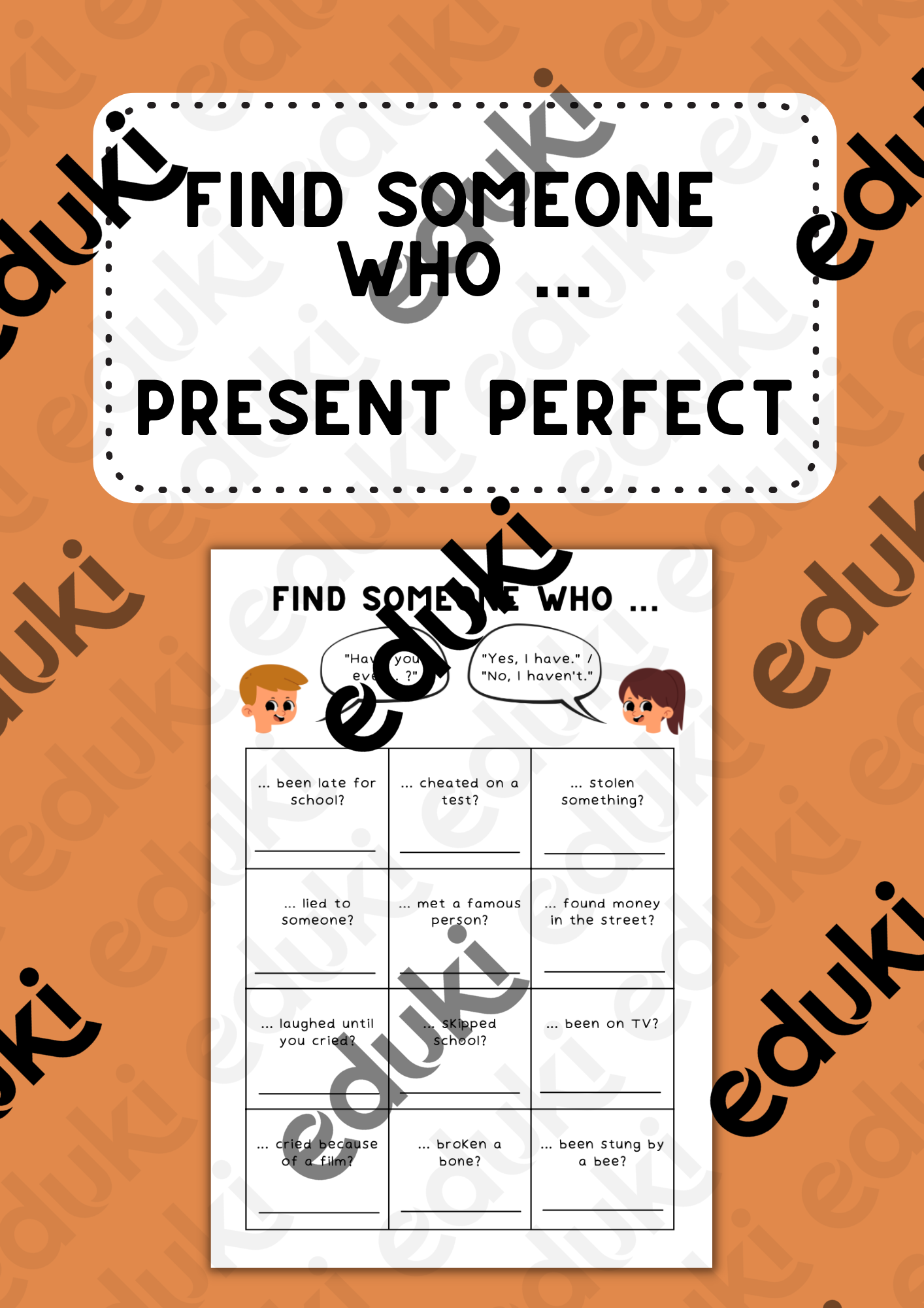 Find someone who... Present perfect – Unterrichtsmaterial im Fach Englisch