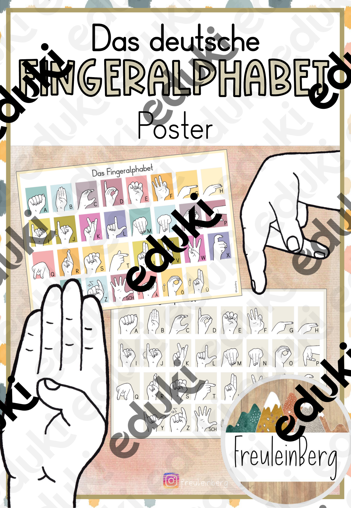 Deutsches Fingeralphabet - DGS - Poster – Unterrichtsmaterial im Fach ...